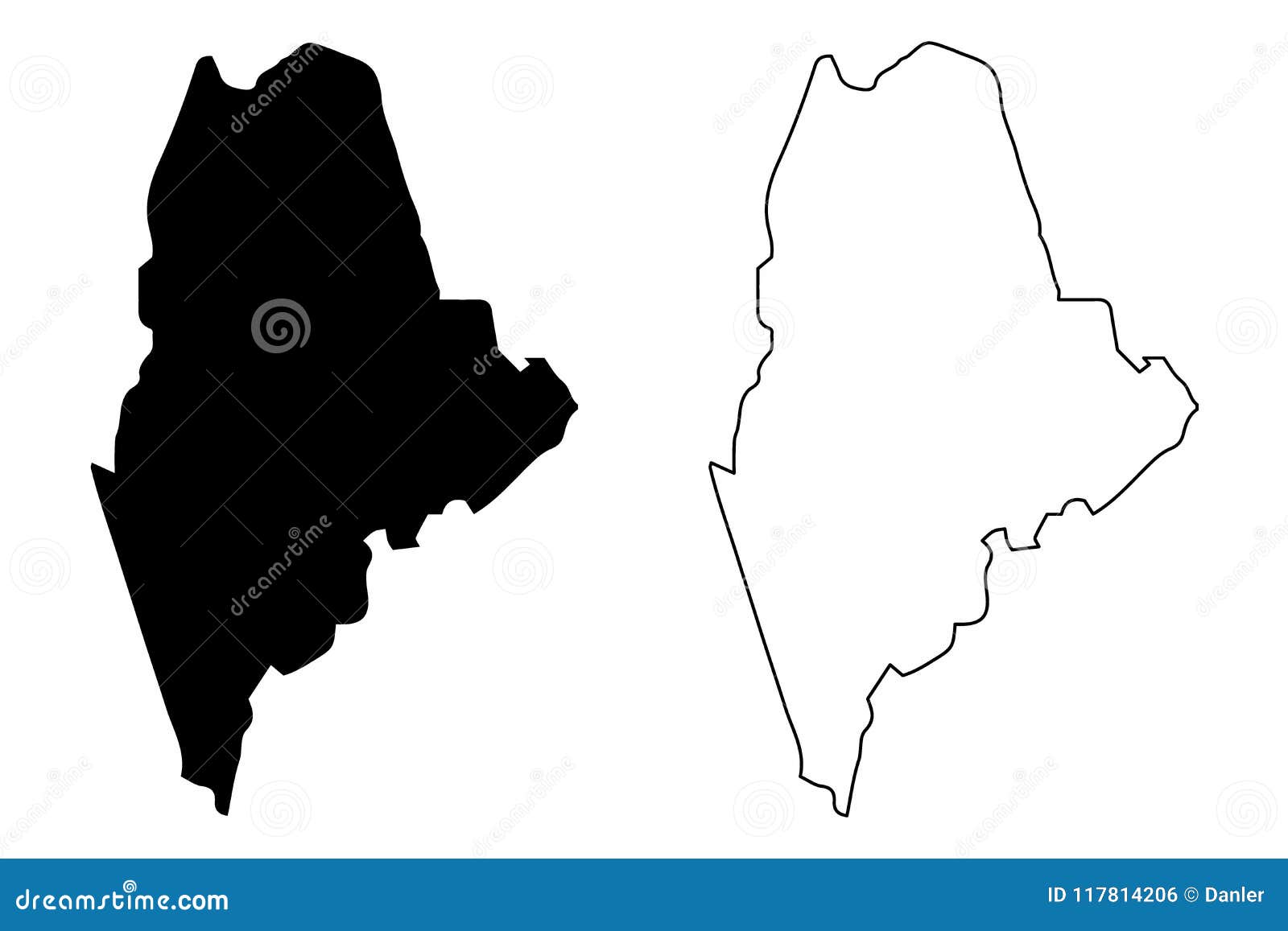 Map Of Maine, Usa Cartoon Vector | CartoonDealer.com #18378155