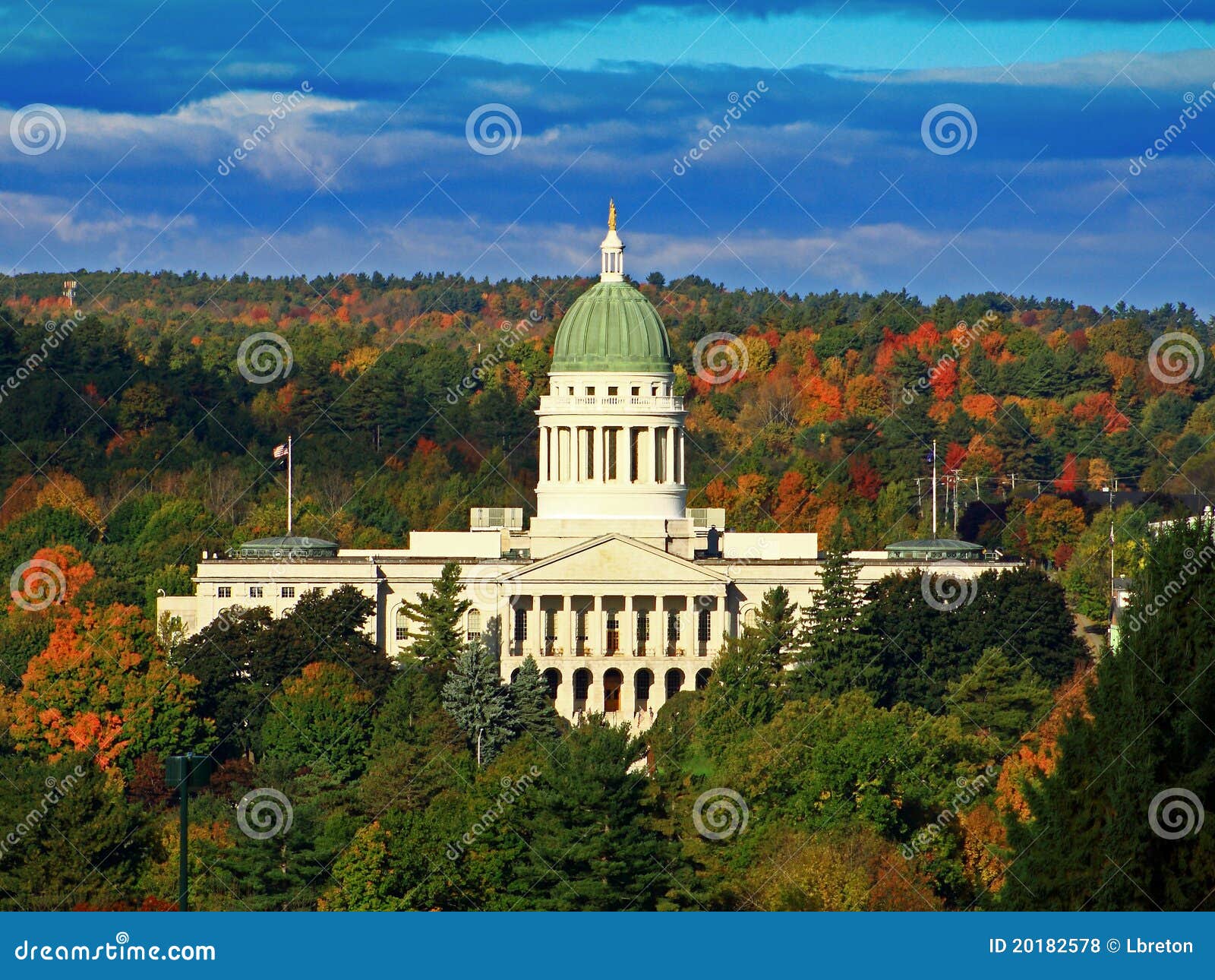 Maine State House stock photo. Image of blue, capitol - 20182578