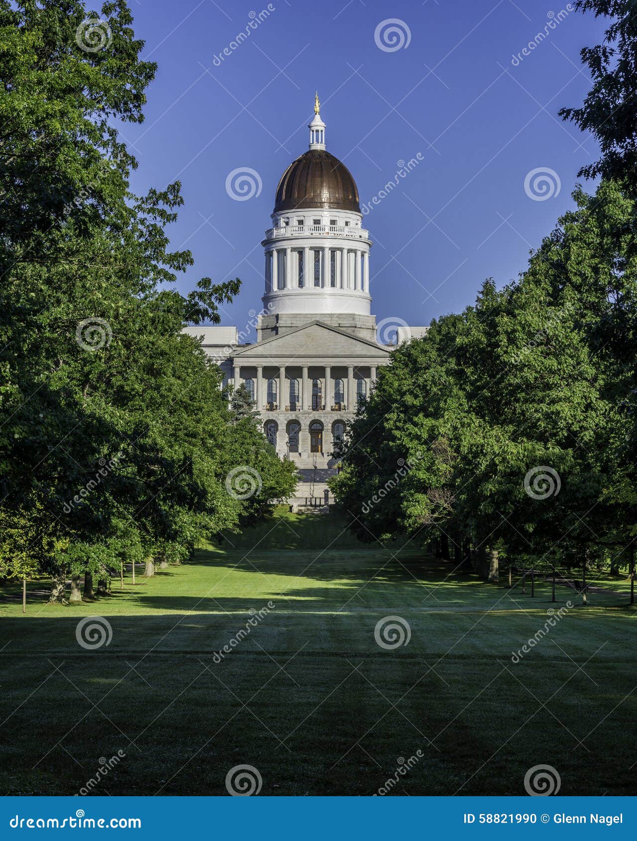 Maine State House stock photo. Image of government, facade - 58821990