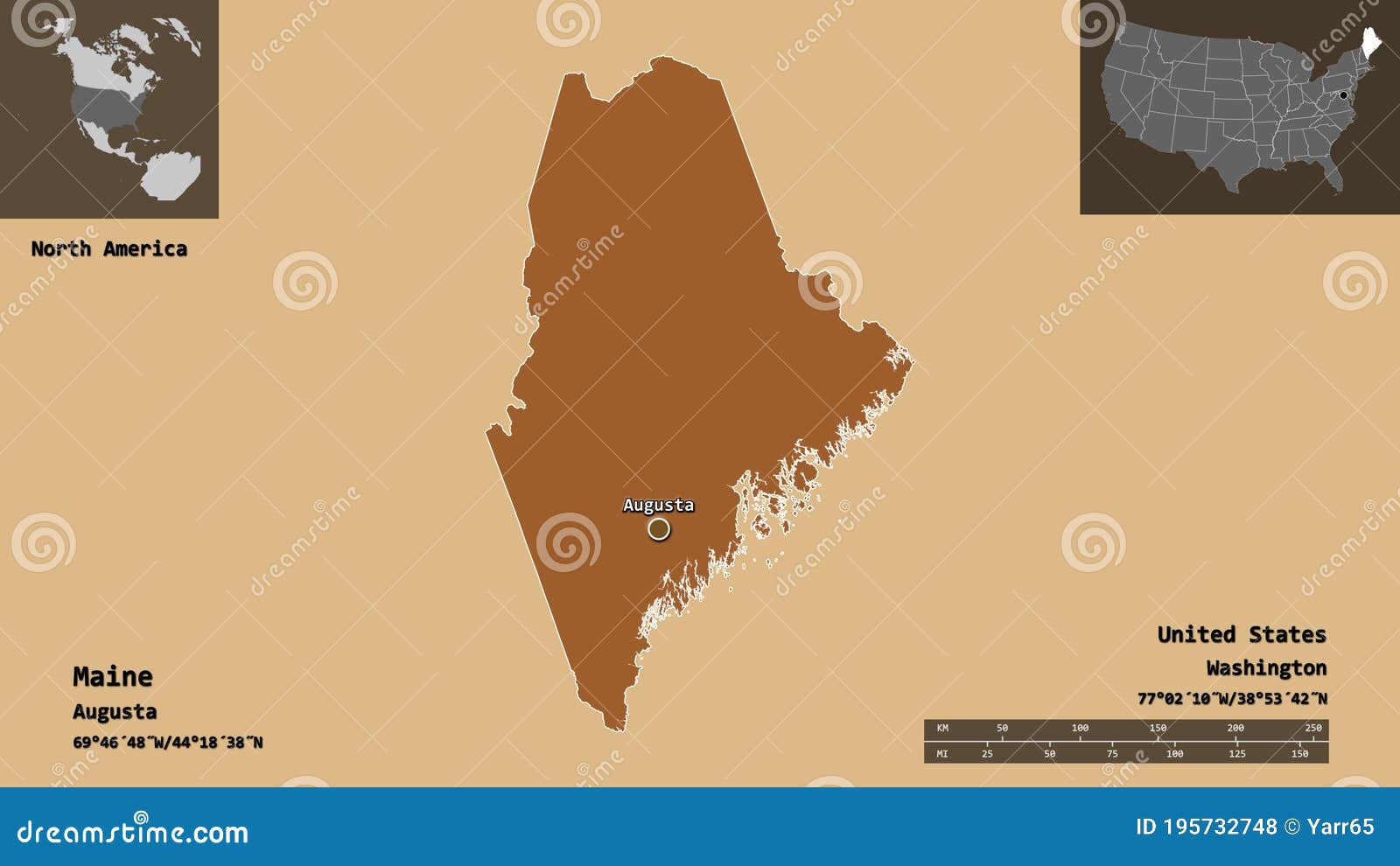 Maine, State of Mainland United States,. Previews. Pattern Stock ...
