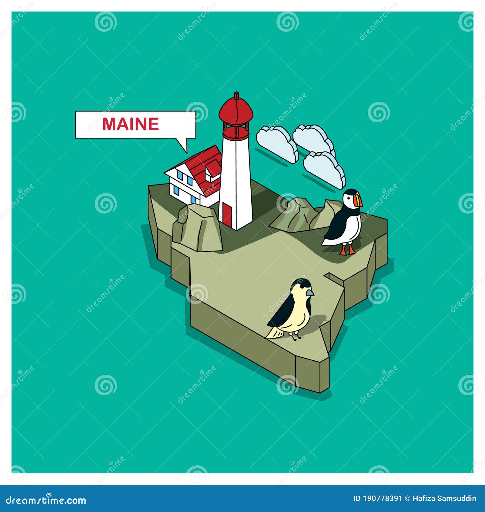 Maine State. Vector Illustration Decorative Design Stock Vector ...