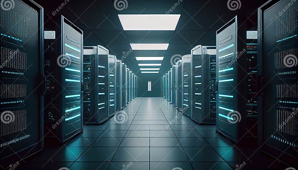 Mainframe computer server stock illustration. Illustration of ...