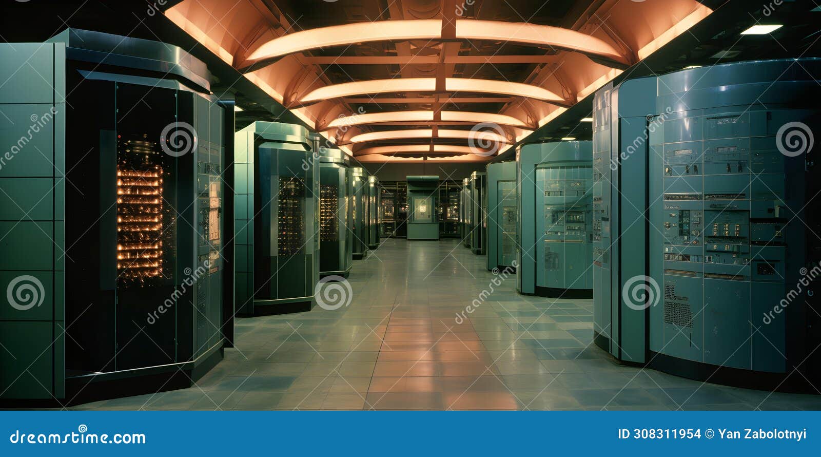 Mainframe Majesty the S Saw Vast Halls Dominated by Computing Monoliths ...