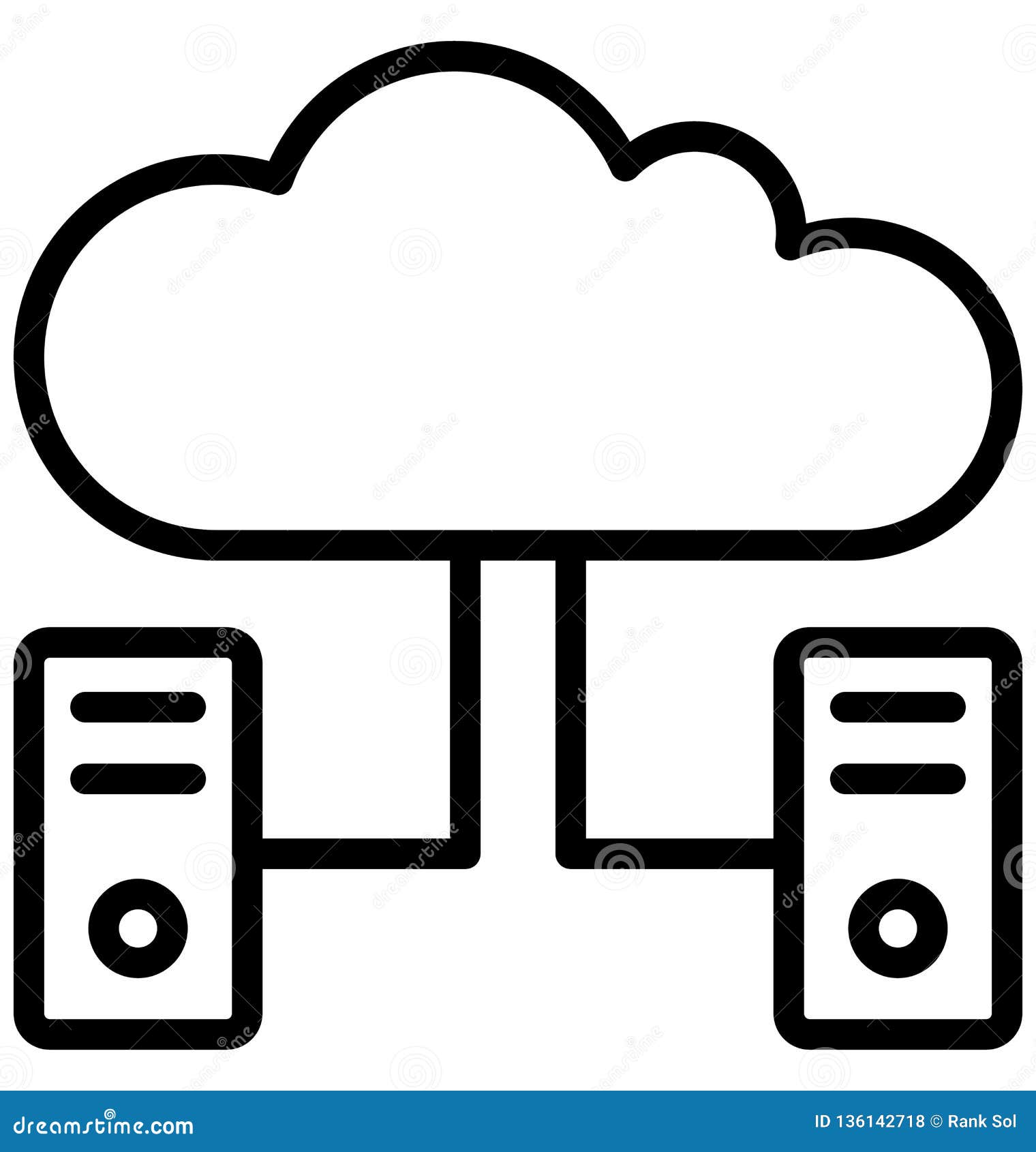 Mainframe Network Isolated Vector Icon that Can Easily Modify or Edit. Stock Vector ...