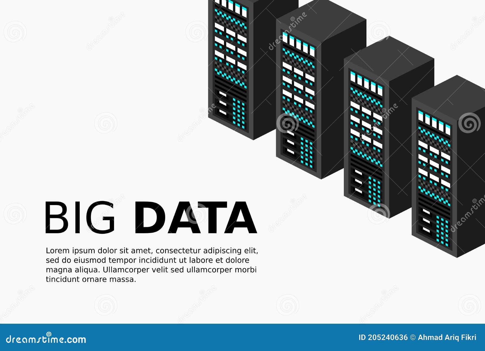 Mainframe Powered Server High Technology Concept Data Center Cloud Data ...