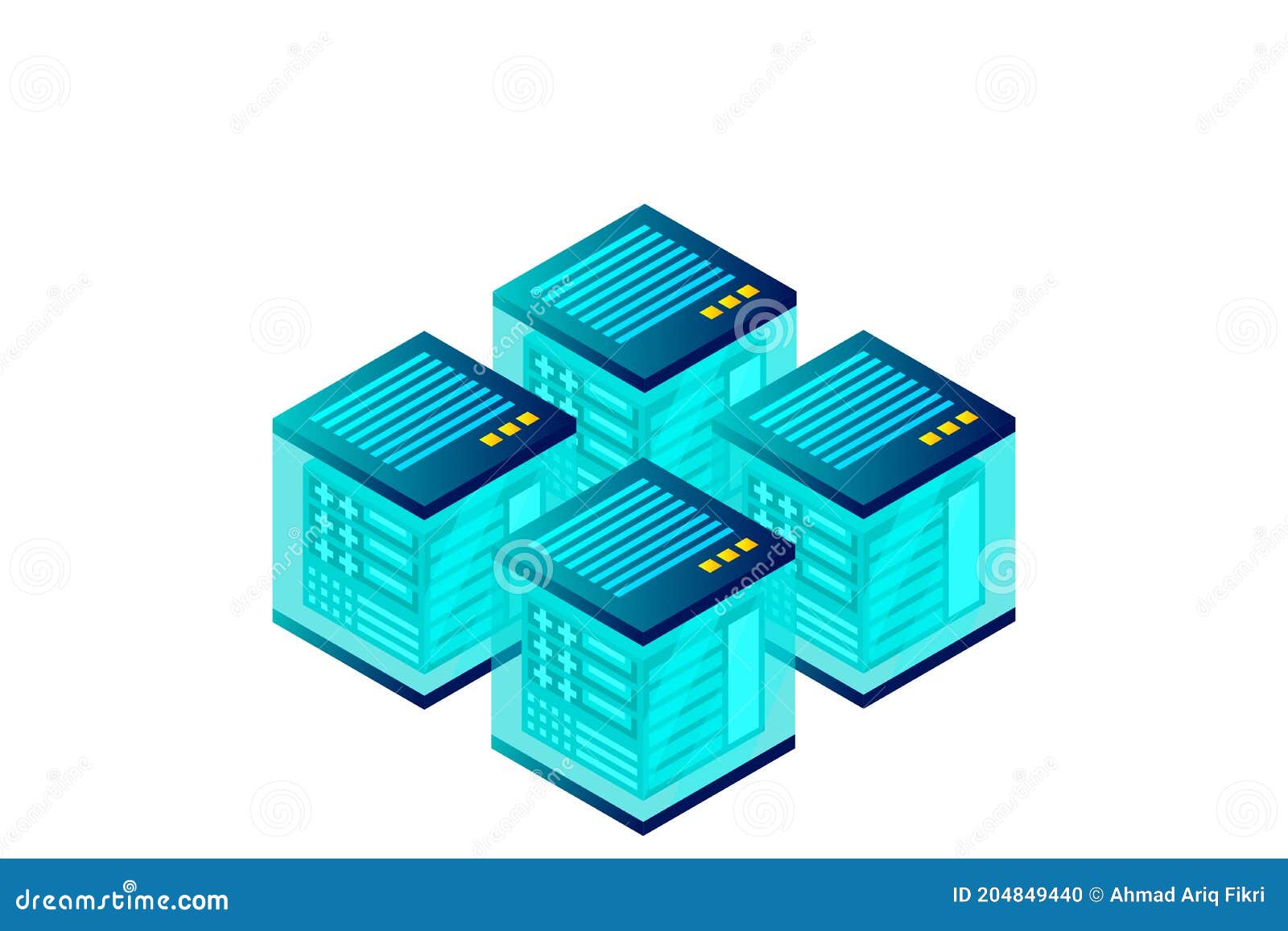 Mainframe Powered Server High Technology Concept Data Center Stock ...