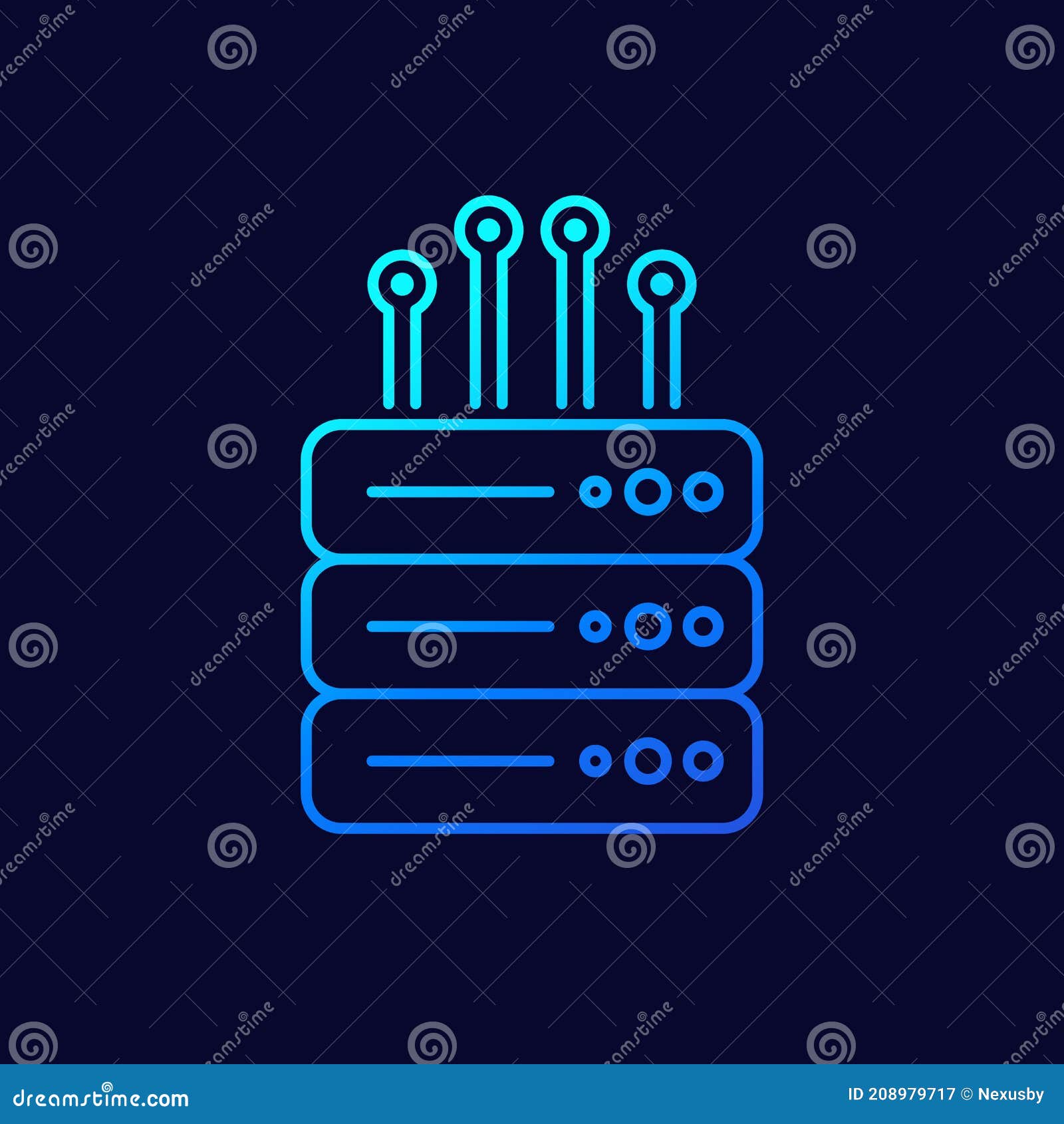 Mainframe, Remote Server Icon Cartoon Vector | CartoonDealer.com #180341167