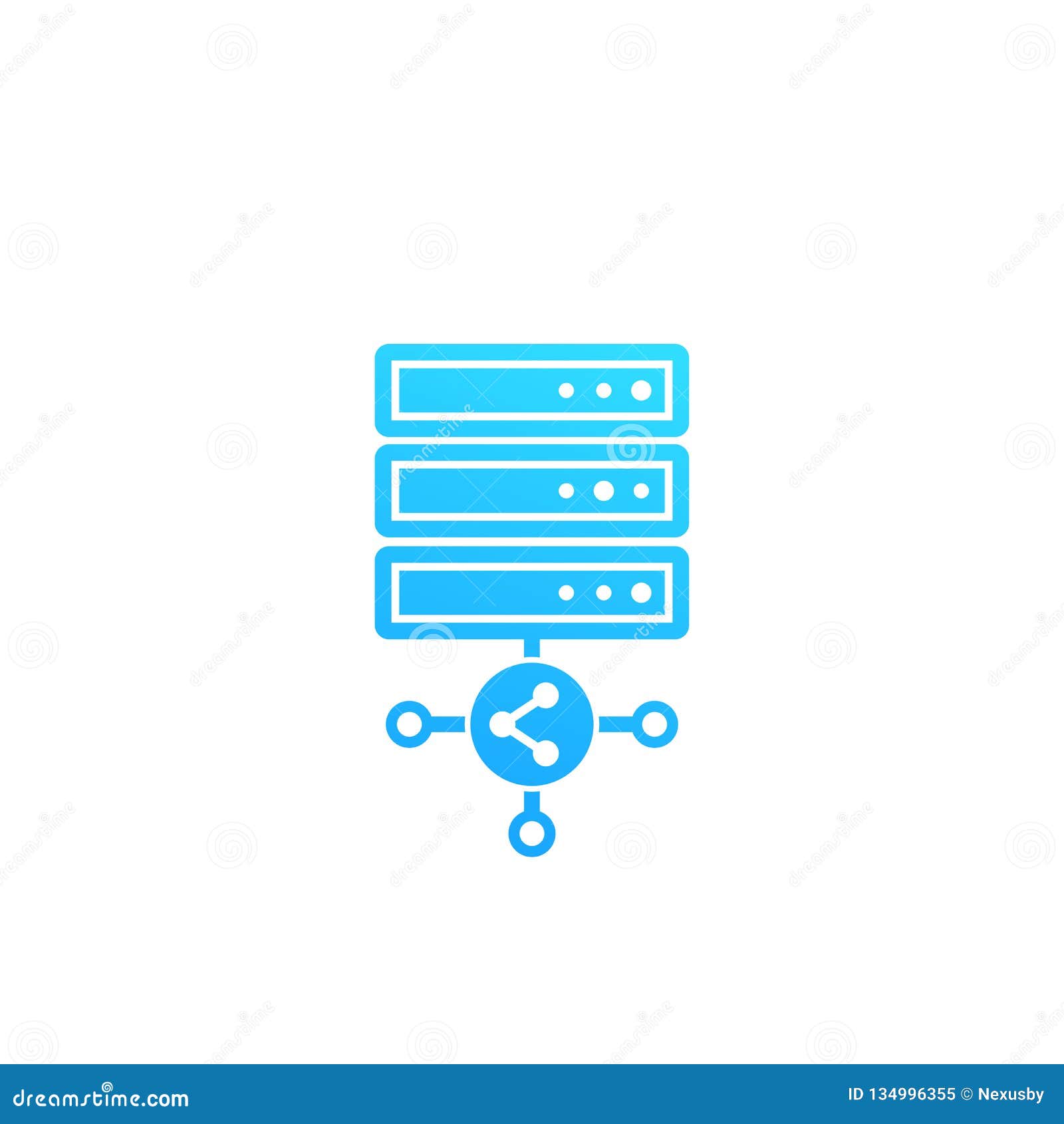 Mainframe, Server, Shared Hosting Vector Icon Stock Vector ...