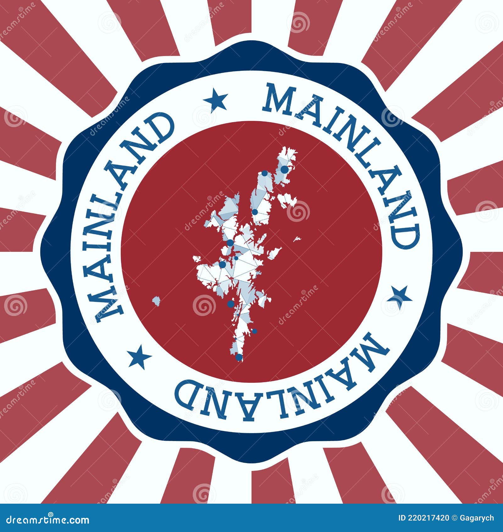 Mainland Badge. stock vector. Illustration of irish - 220217420