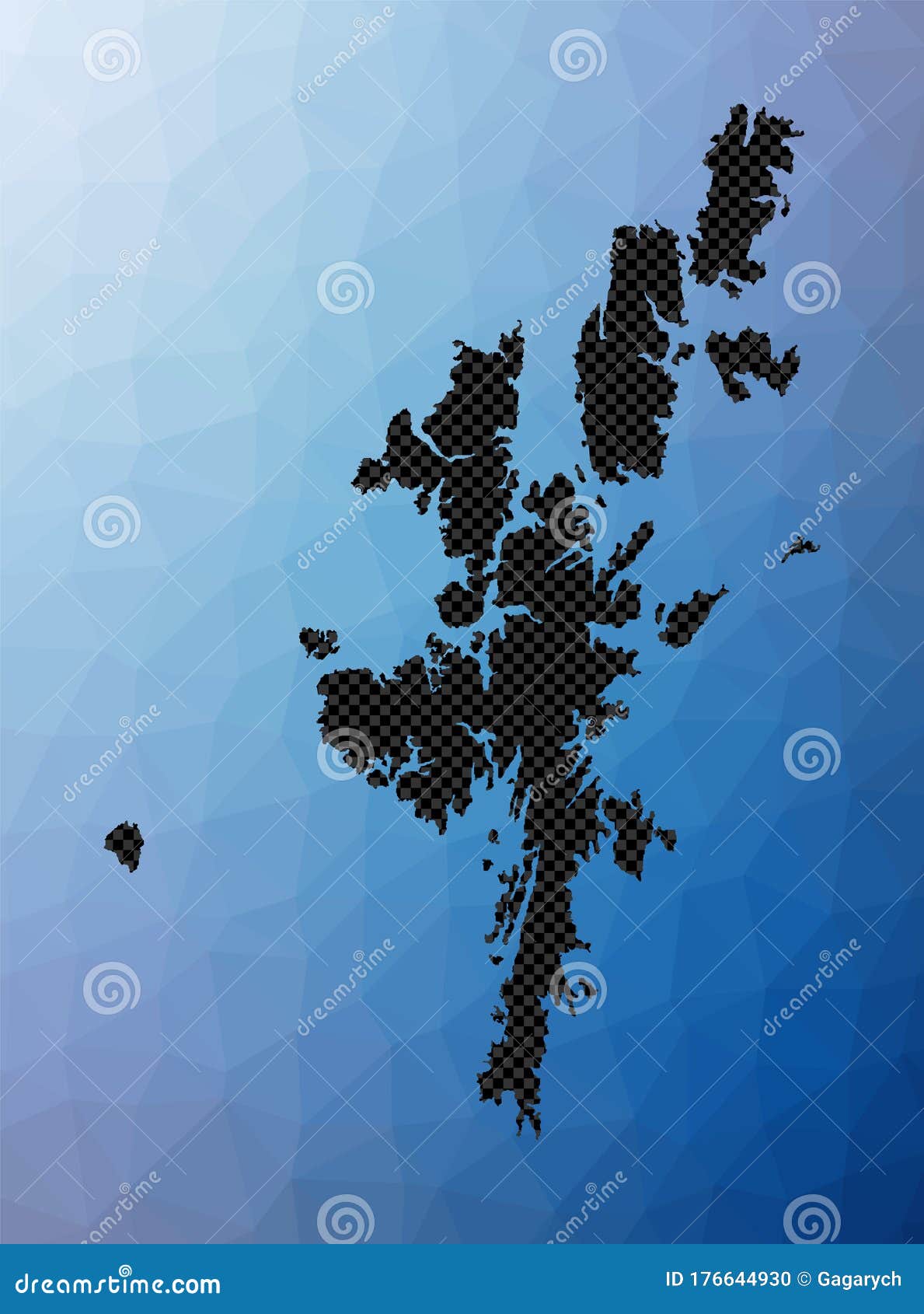 Mainland geometric map. stock vector. Illustration of geography - 176644930