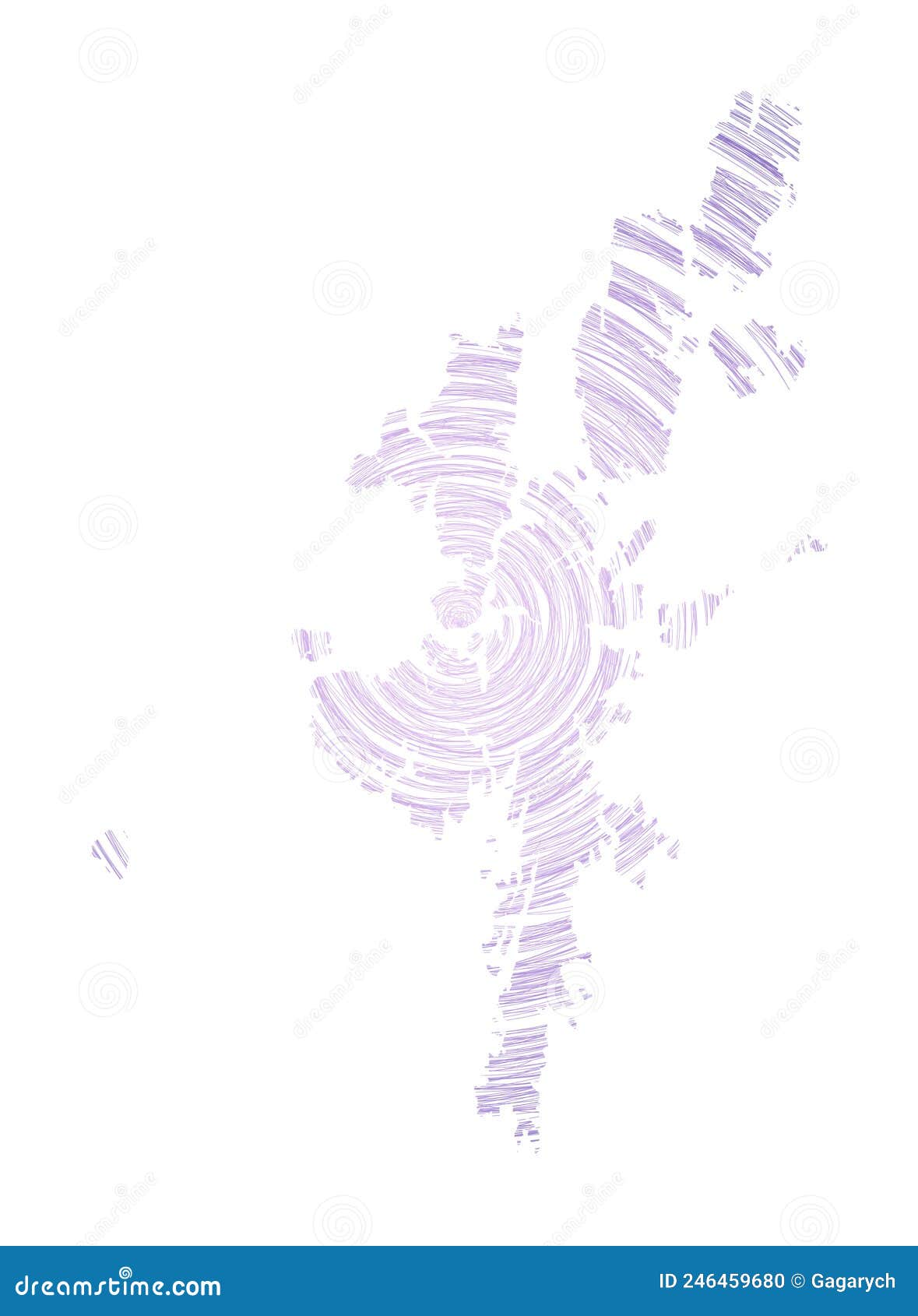 Mainland Map Filled with Concentric Circles. Stock Vector ...