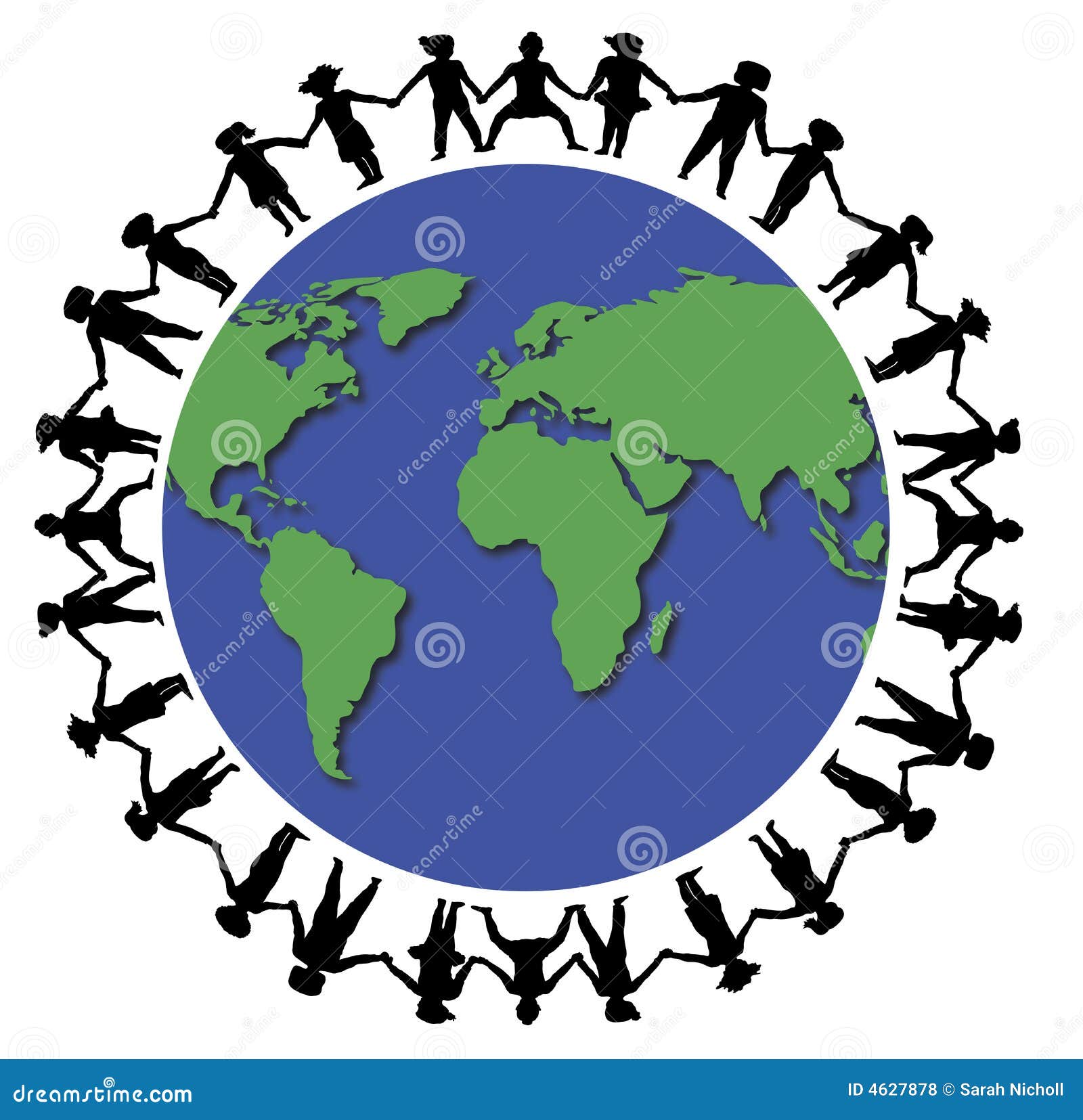 Mains autour du monde 1 illustration stock. Illustration du enfants ...