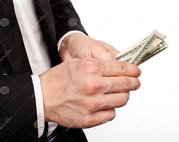 Mains avec de l'argent photo stock. Image du humain, dollars - 22975676