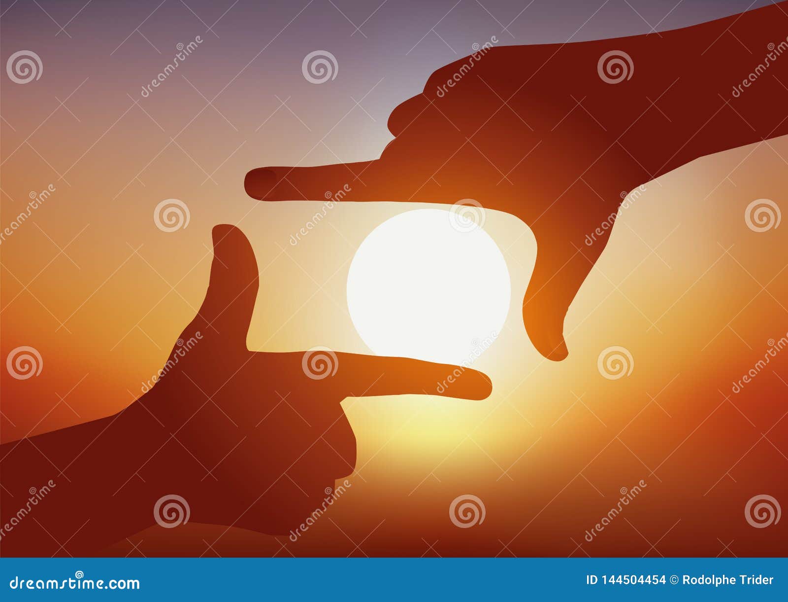 Framing Concept of a Photo with Two Hands Forming a Rectangle. Stock ...