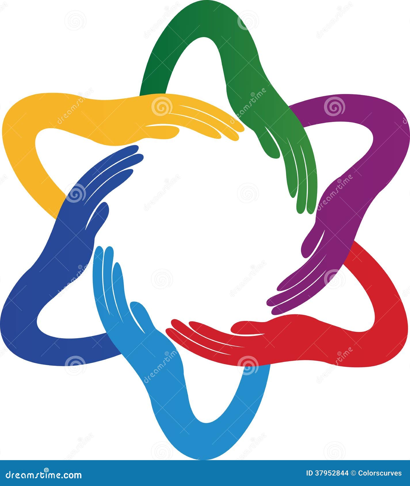 Mains d'unité illustration de vecteur. Illustration du cooperation ...