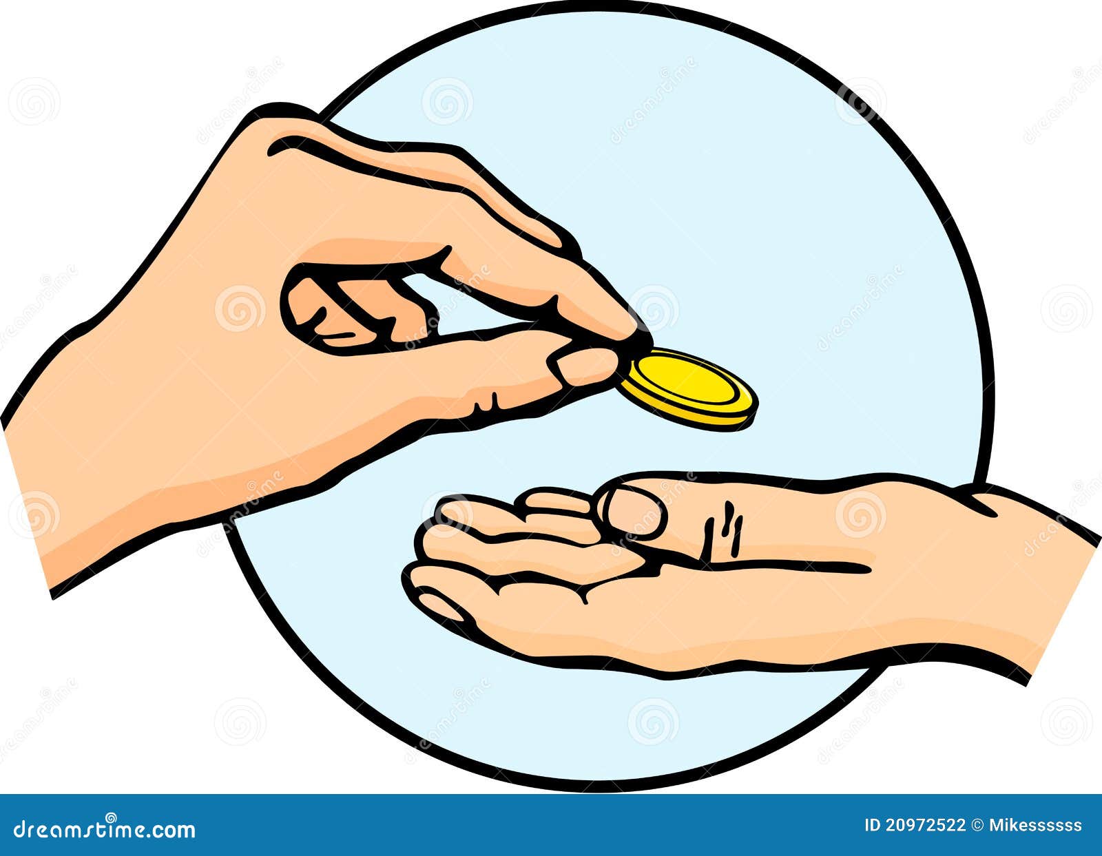 Mains Donnant Et Recevant L'argent Illustration de Vecteur ...