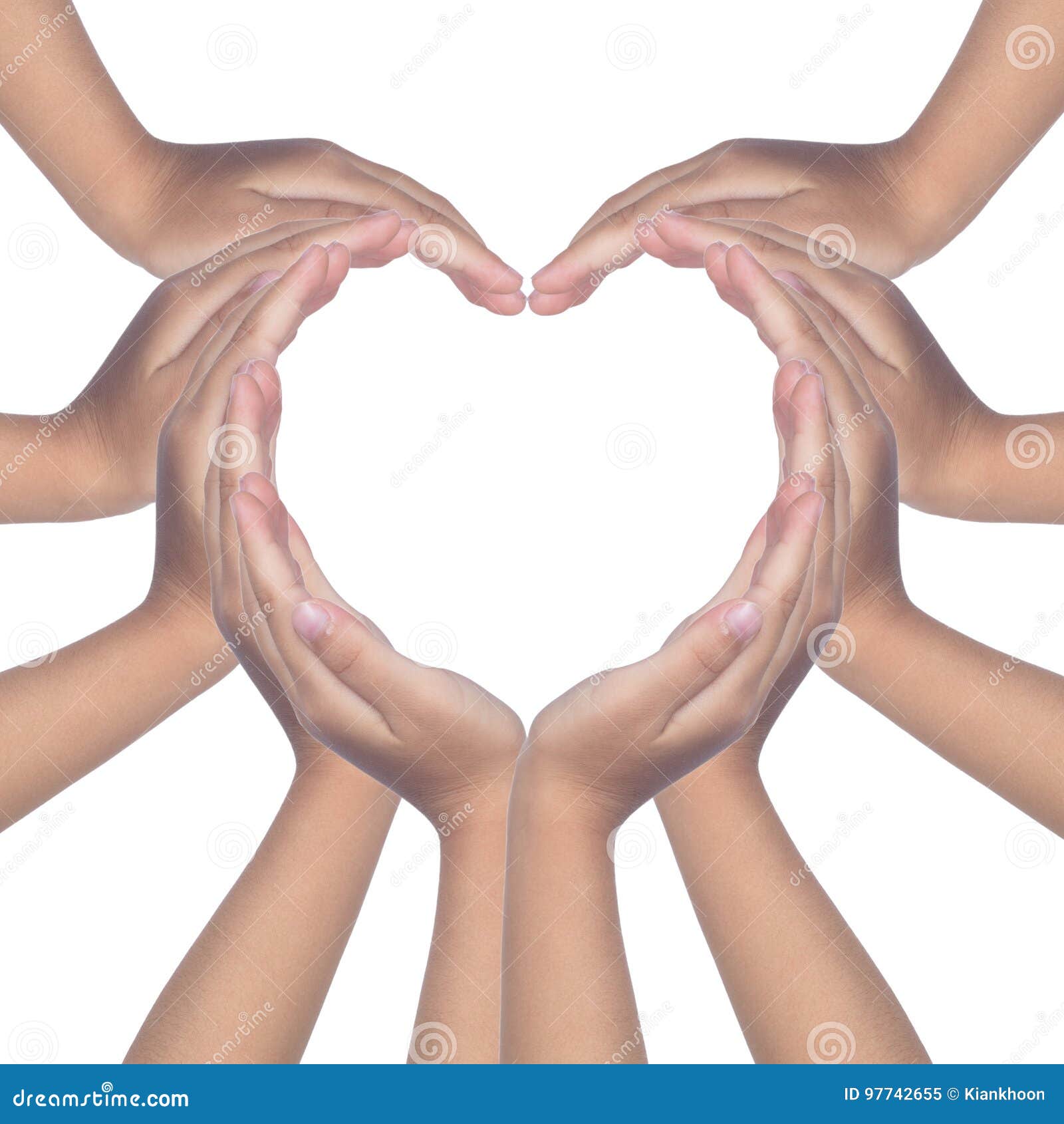 Mains Du ` S D'enfant Faisant Un En Forme De Coeur Image stock - Image ...