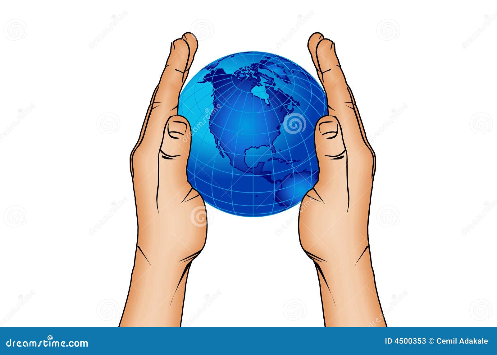 Mains Et Globe 6 Du Monde Image. Image: 4500353