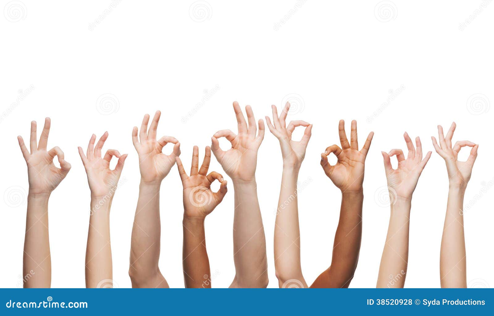 Mains Humaines Montrant Le Signe Correct Photo stock - Image du ...