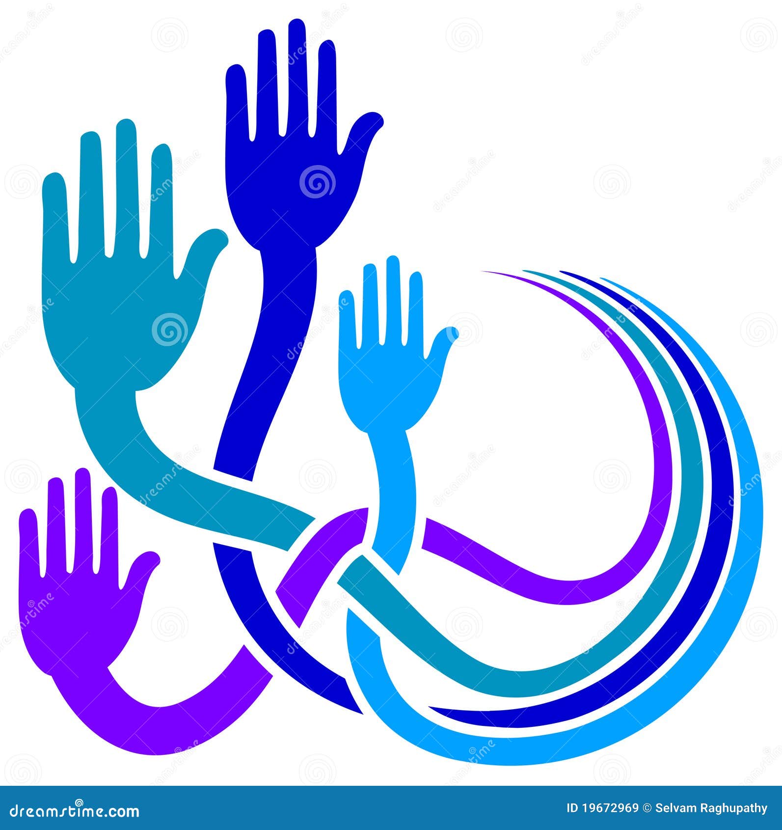 Mains jointes illustration de vecteur. Illustration du amour - 19672969