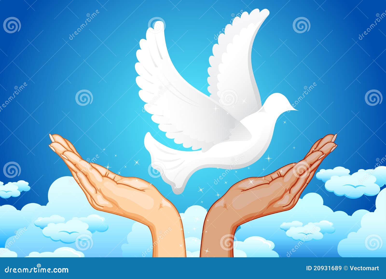 Mains pour la paix illustration de vecteur. Illustration du noir - 20931689