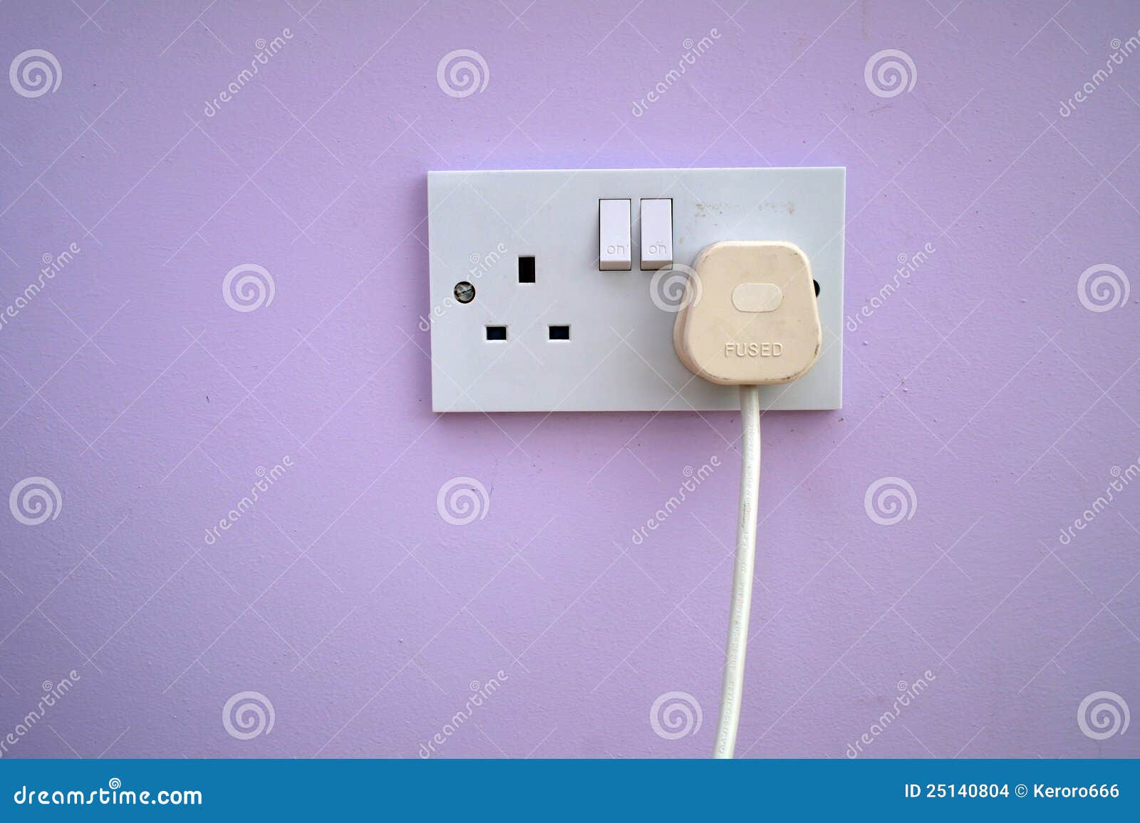 Mains socket and plug stock photo. Image of house, plastic - 25140804