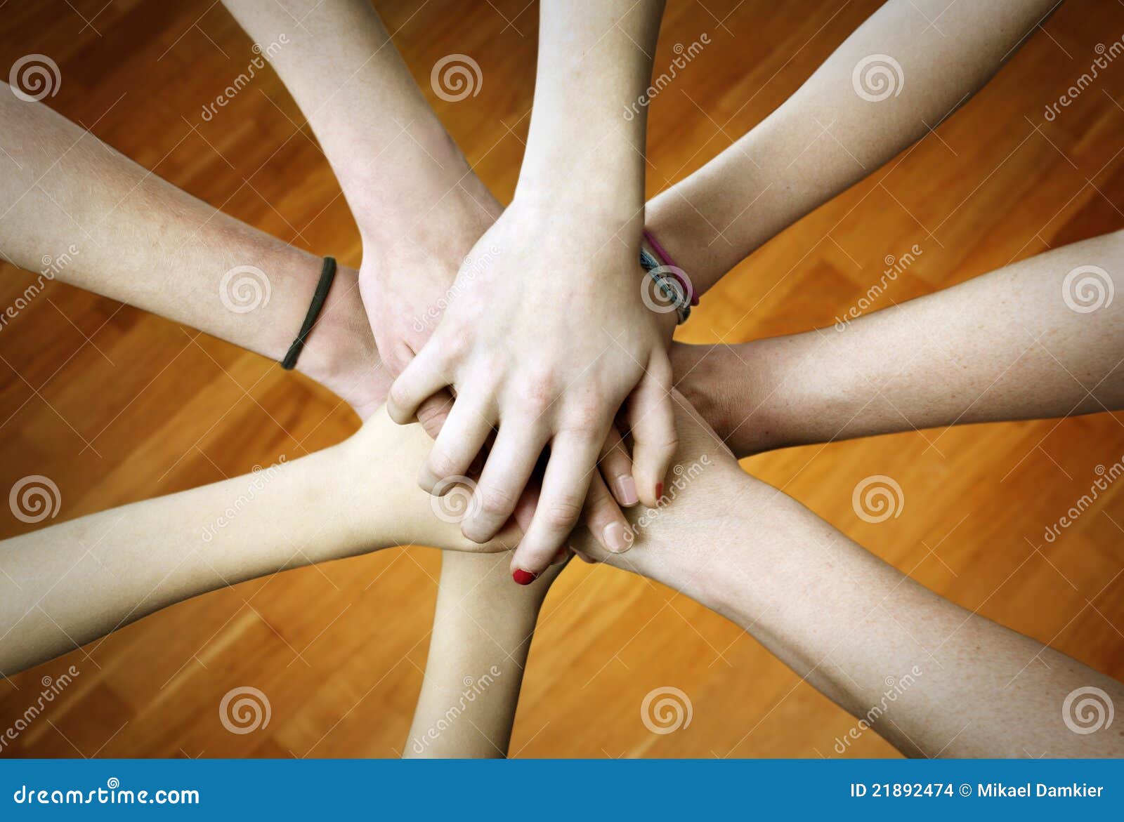 Mains unies photo stock. Image du bras, organisation - 21892474