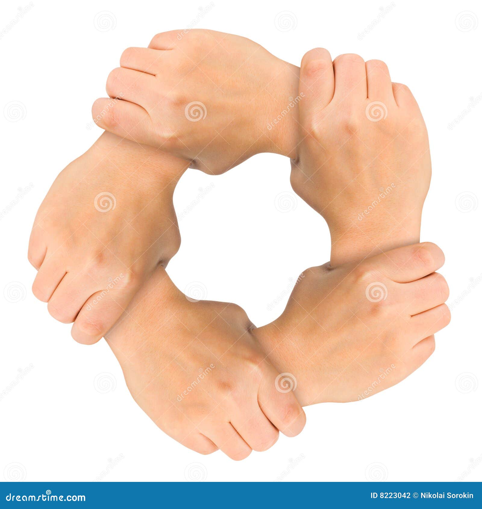 Mains unies photo stock. Image of cercle, mains, caucasien - 8223042