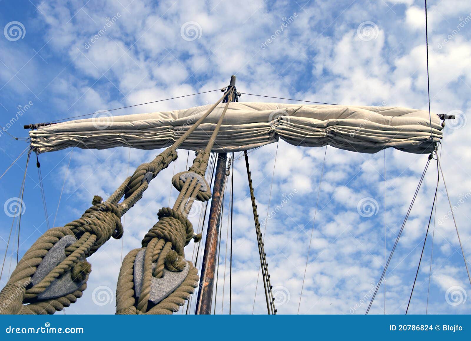 Mainsail stock photo. Image of worn, medieval, boat, mast - 20786824
