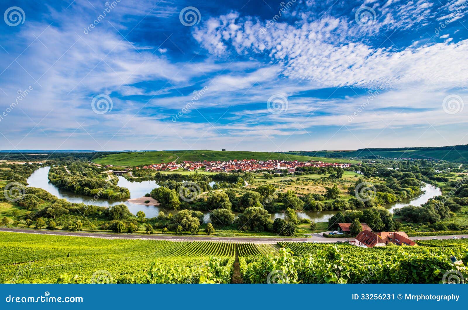 Mainschleife near Volkach stock image. Image of germany - 33256231