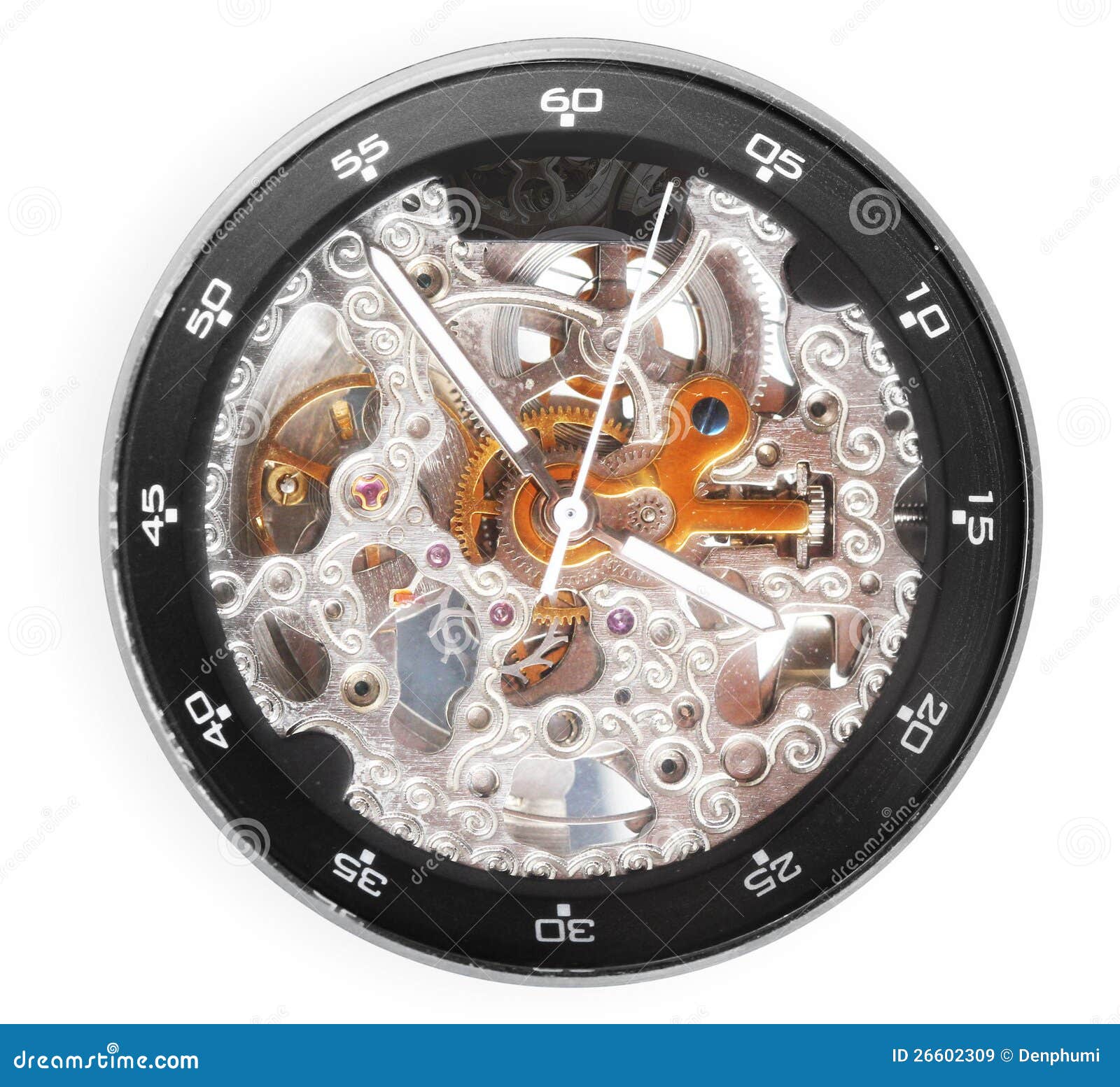 Mainspring in the Mechanism of a Pocket Watch Stock Image - Image of ...