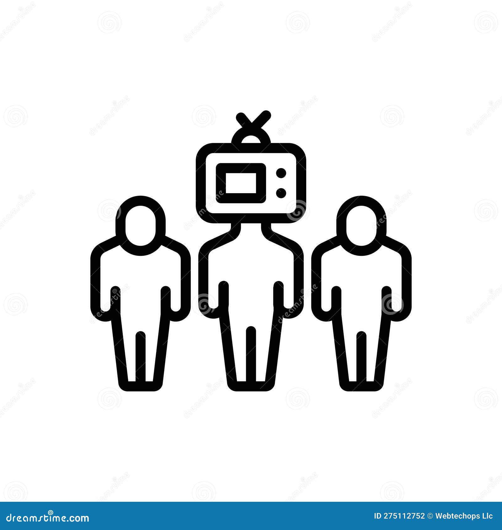 Black Line Icon for Mainstream, Normal and Mind Stock Vector ...