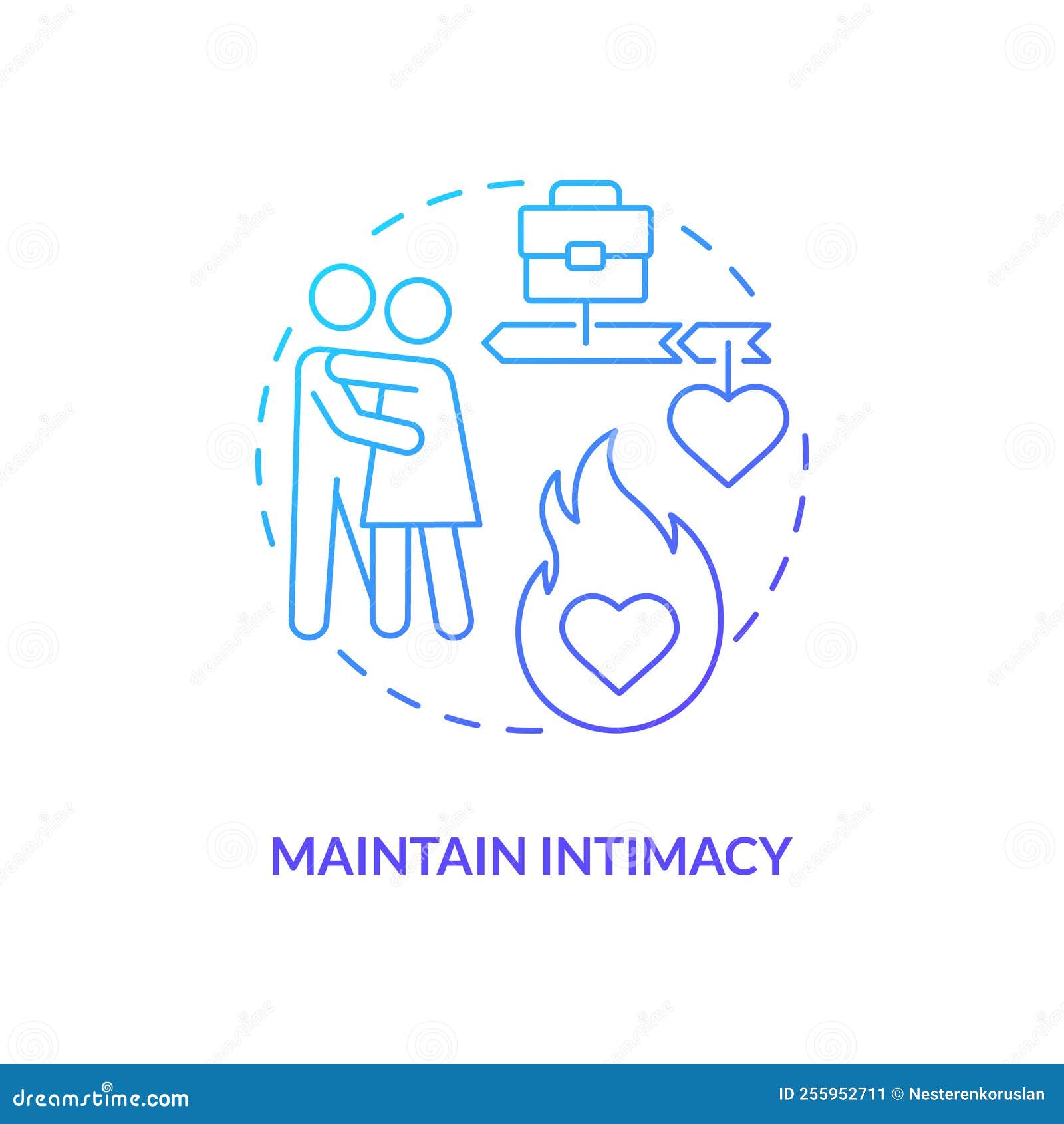 Maintain Intimacy Blue Gradient Concept Icon Stock Vector ...