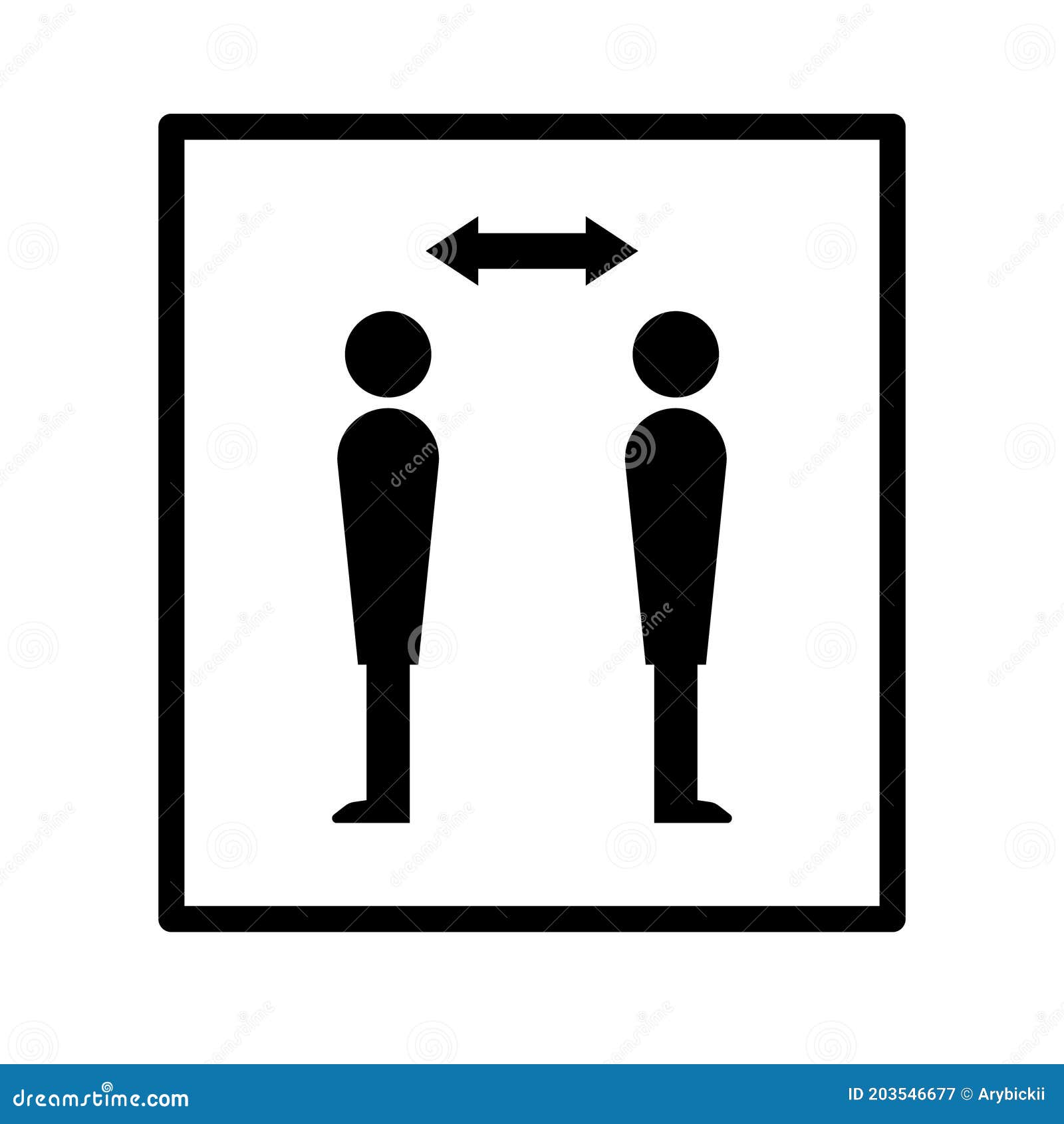 Maintain Social Distancing. Vector Stock Vector - Illustration of ...