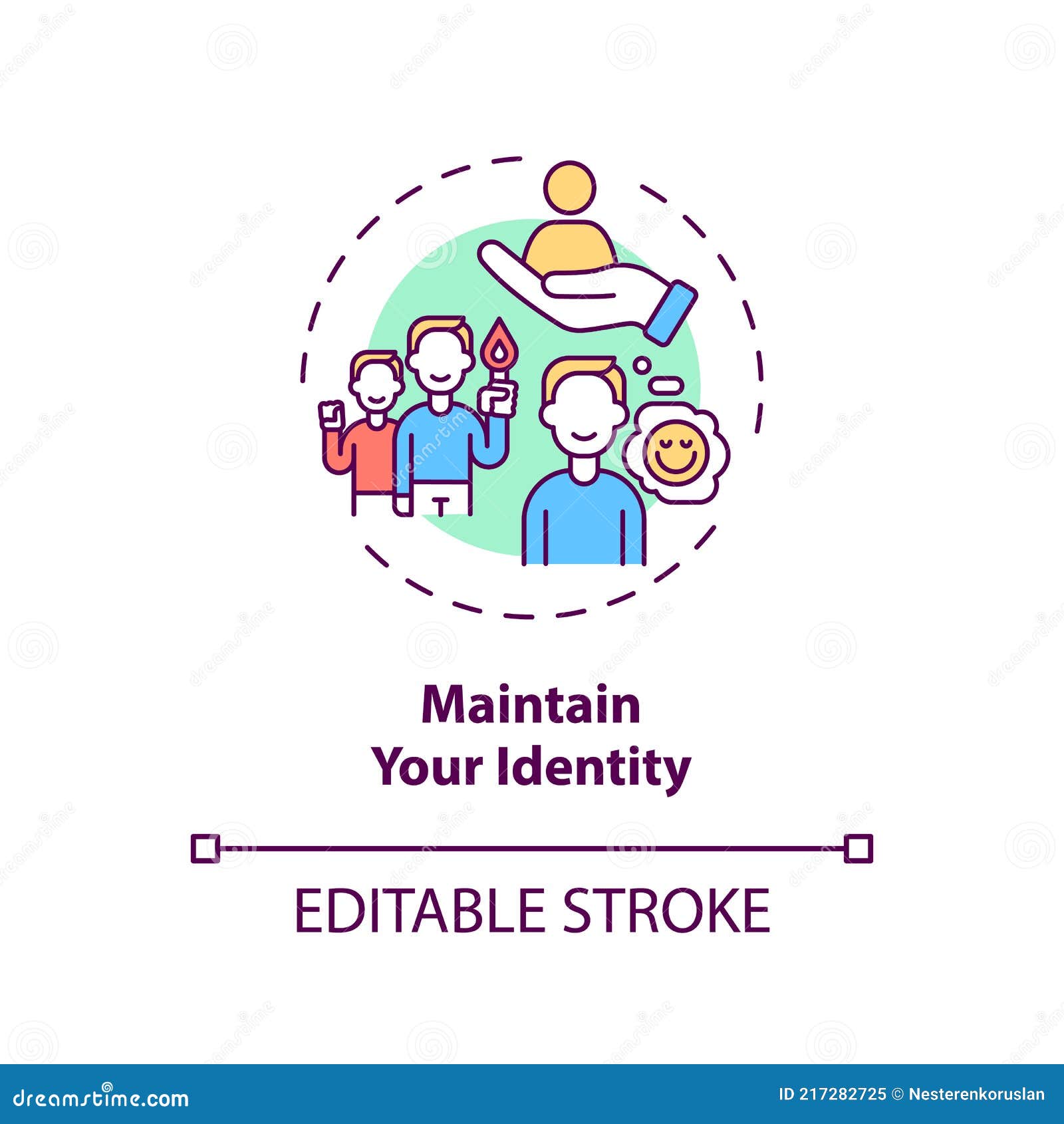 Maintain Your Identity Concept Icon Stock Vector - Illustration of plan ...