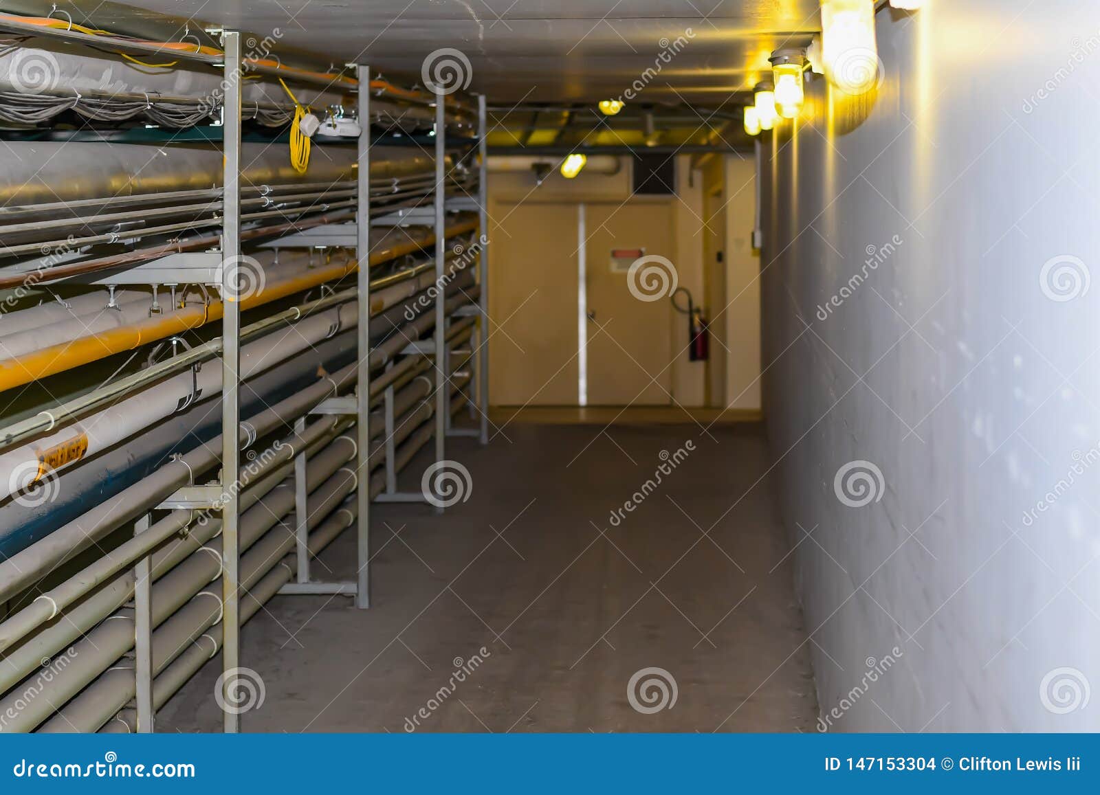 A Conduit On The Side Of A Building With Wires Sticking Out Royalty ...