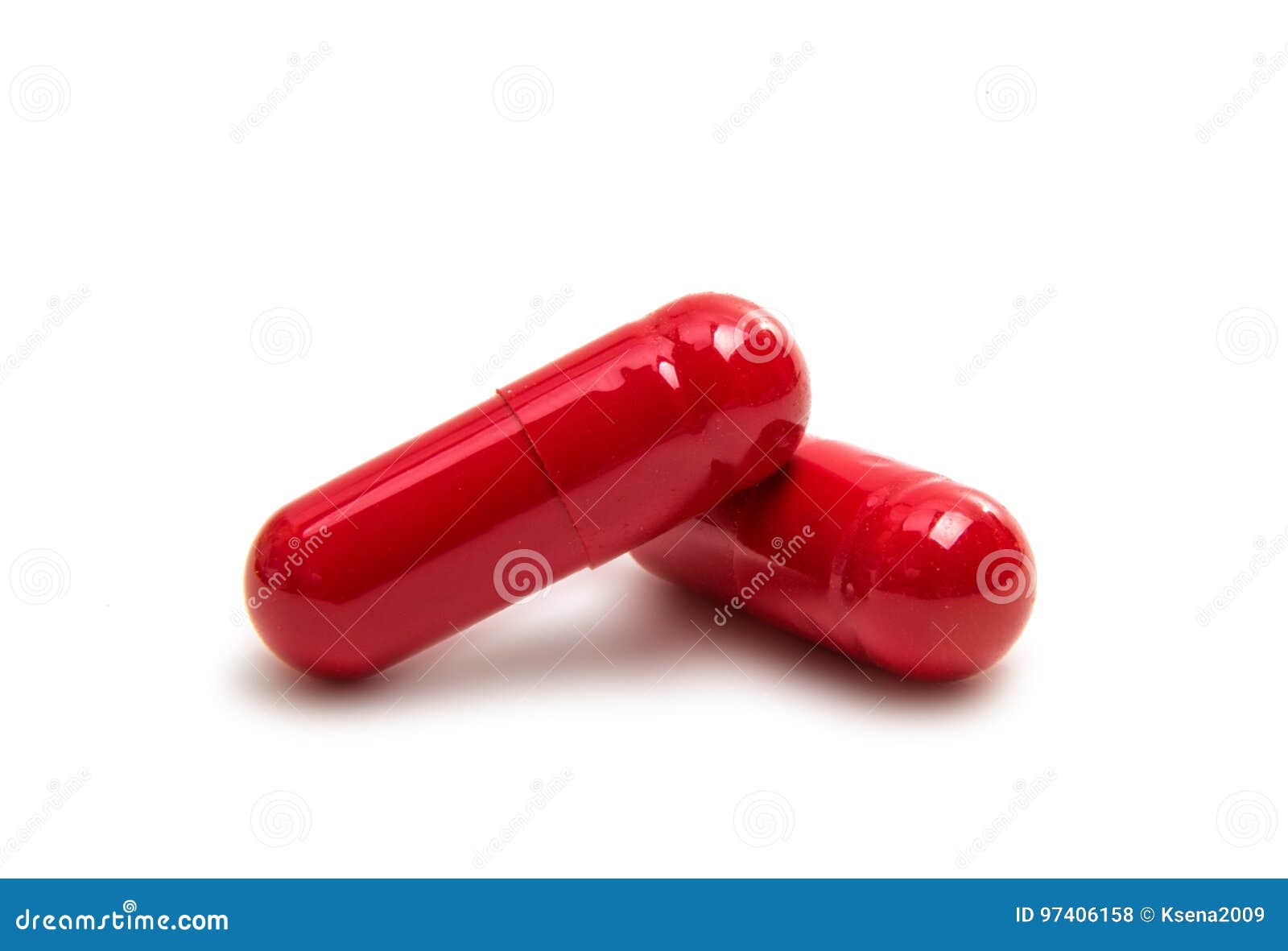 Maintaining Health Red Capsules Isolated Stock Photo - Image of ...
