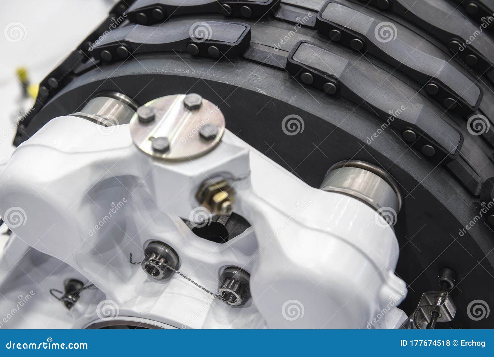 Maintenance Aircraft, Replace Aircraft Brakes. Aircraft Brakes Close-up ...