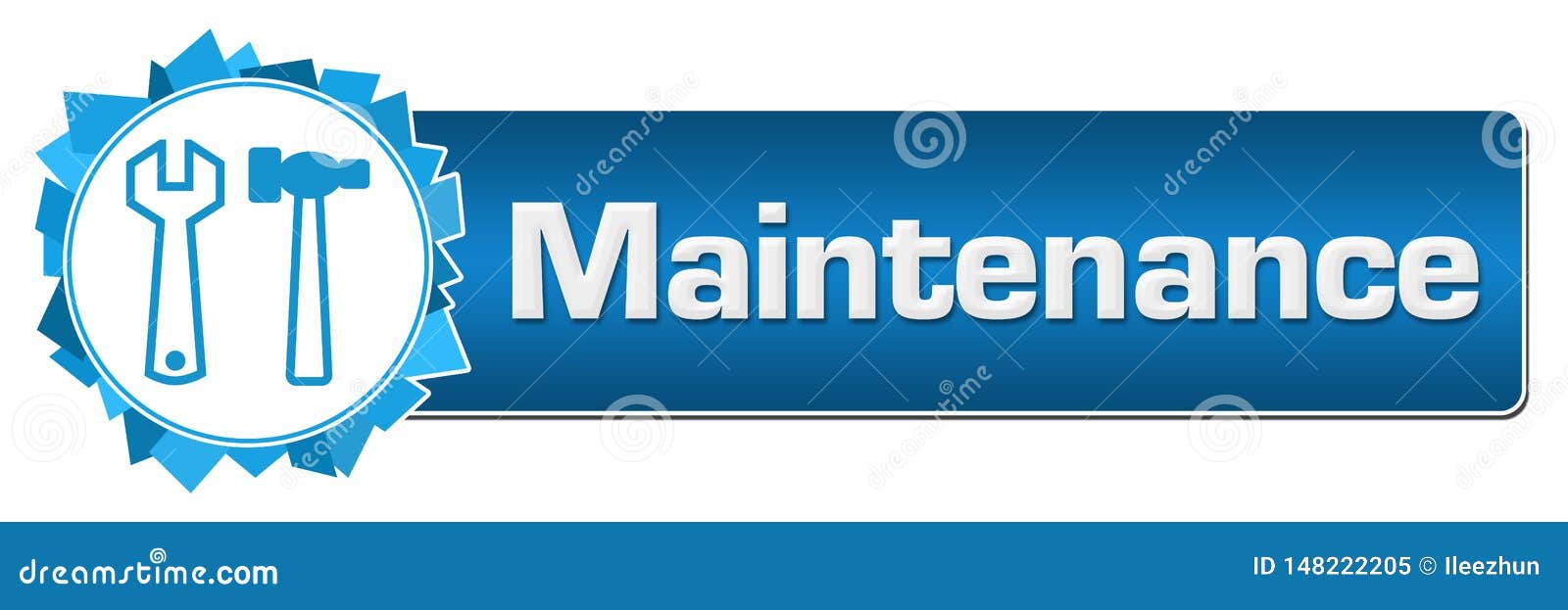 Maintenance Blue Random Shapes Circle Bar Stock Illustration ...