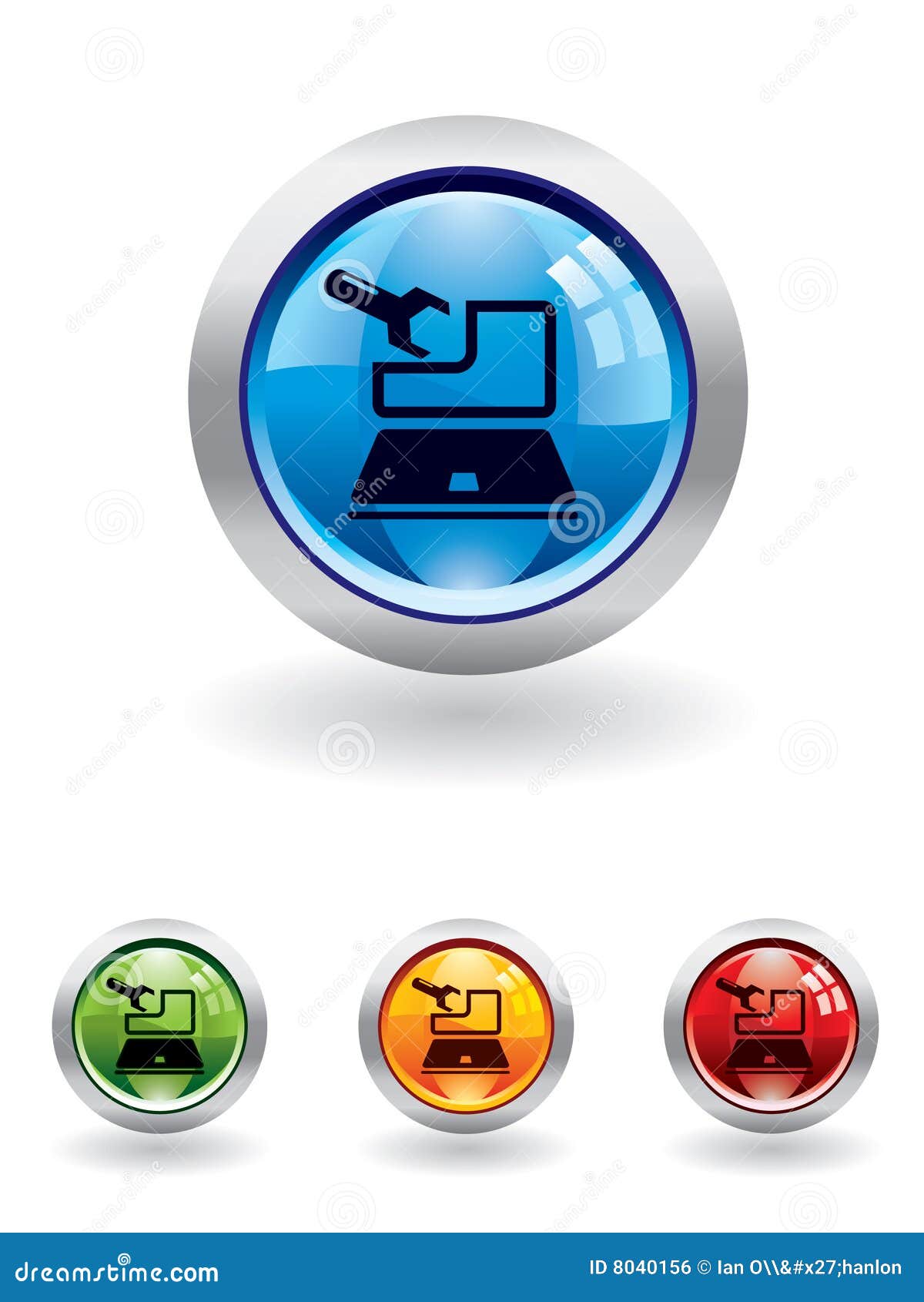 Maintenance Button from Series Stock Vector - Illustration of repair ...