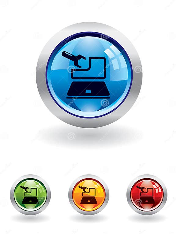 Maintenance Button from Series Stock Vector - Illustration of repair ...