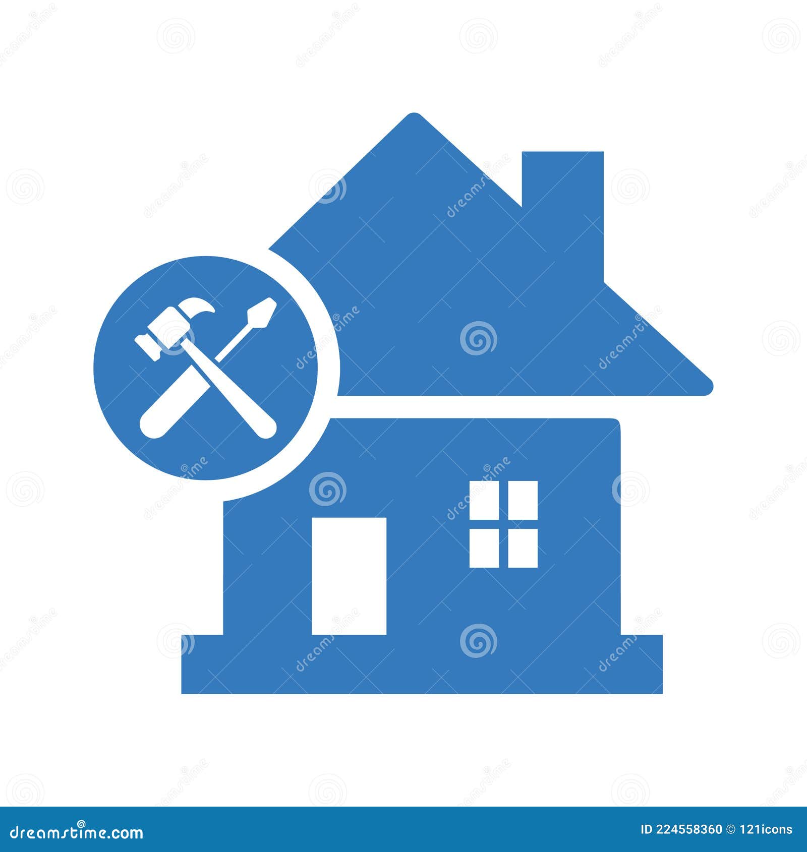 Maintenance, Construction Icon. Blue Color Design Stock Vector ...