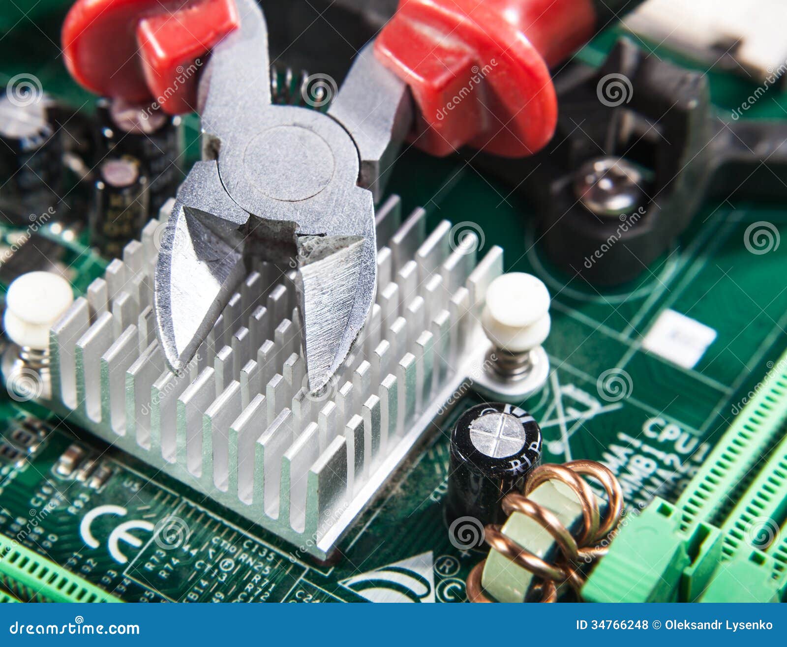 Maintenance of electronic stock photo. Image of assembly - 34766248