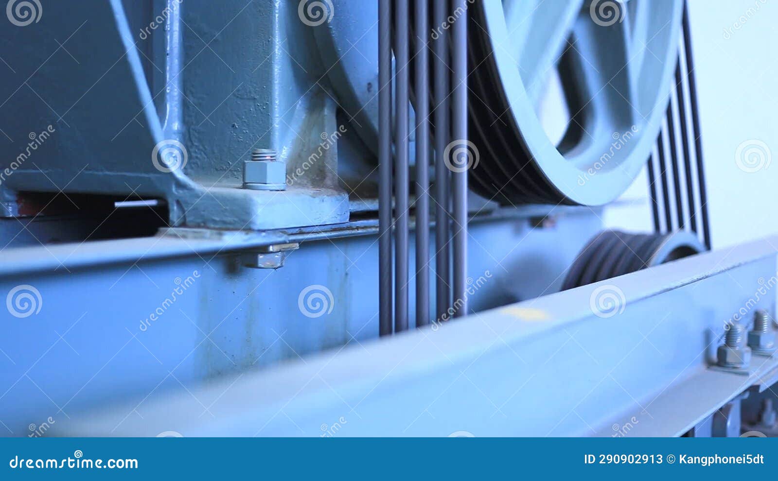 Maintenance of Elevator Shafts Cable Control. Elevator Transport Stock ...