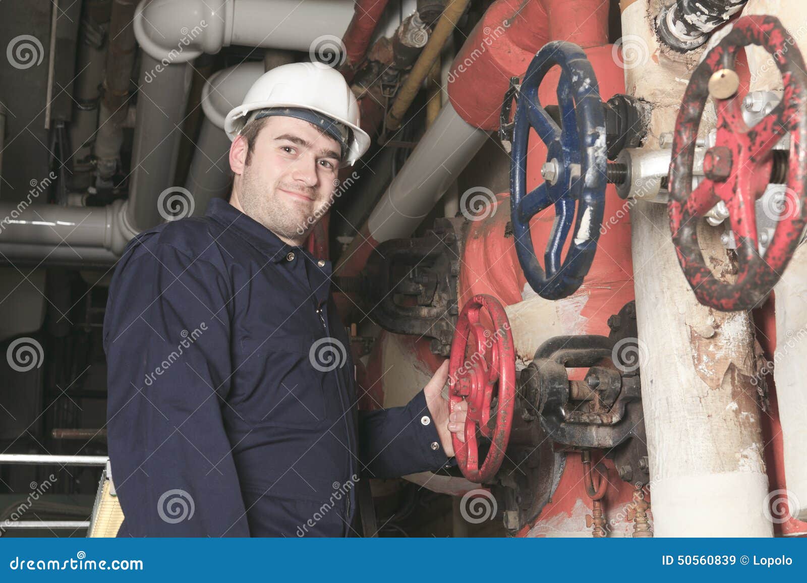 Maintenance Engineer Checking Technical Data of Stock Image - Image of ...