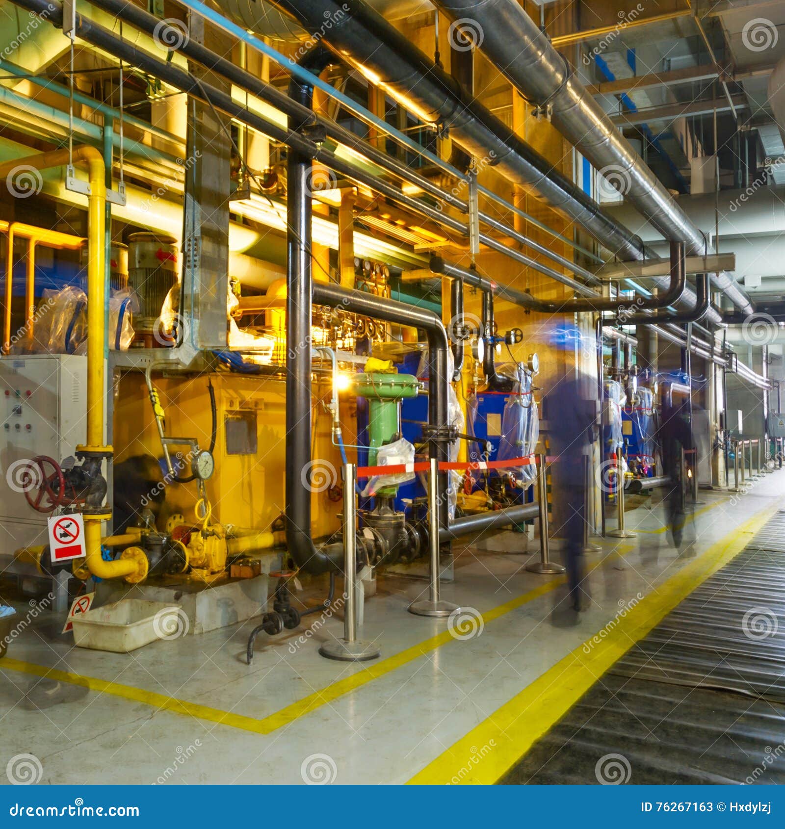 Maintenance Engineer Checking Technical Data of Heating System ...