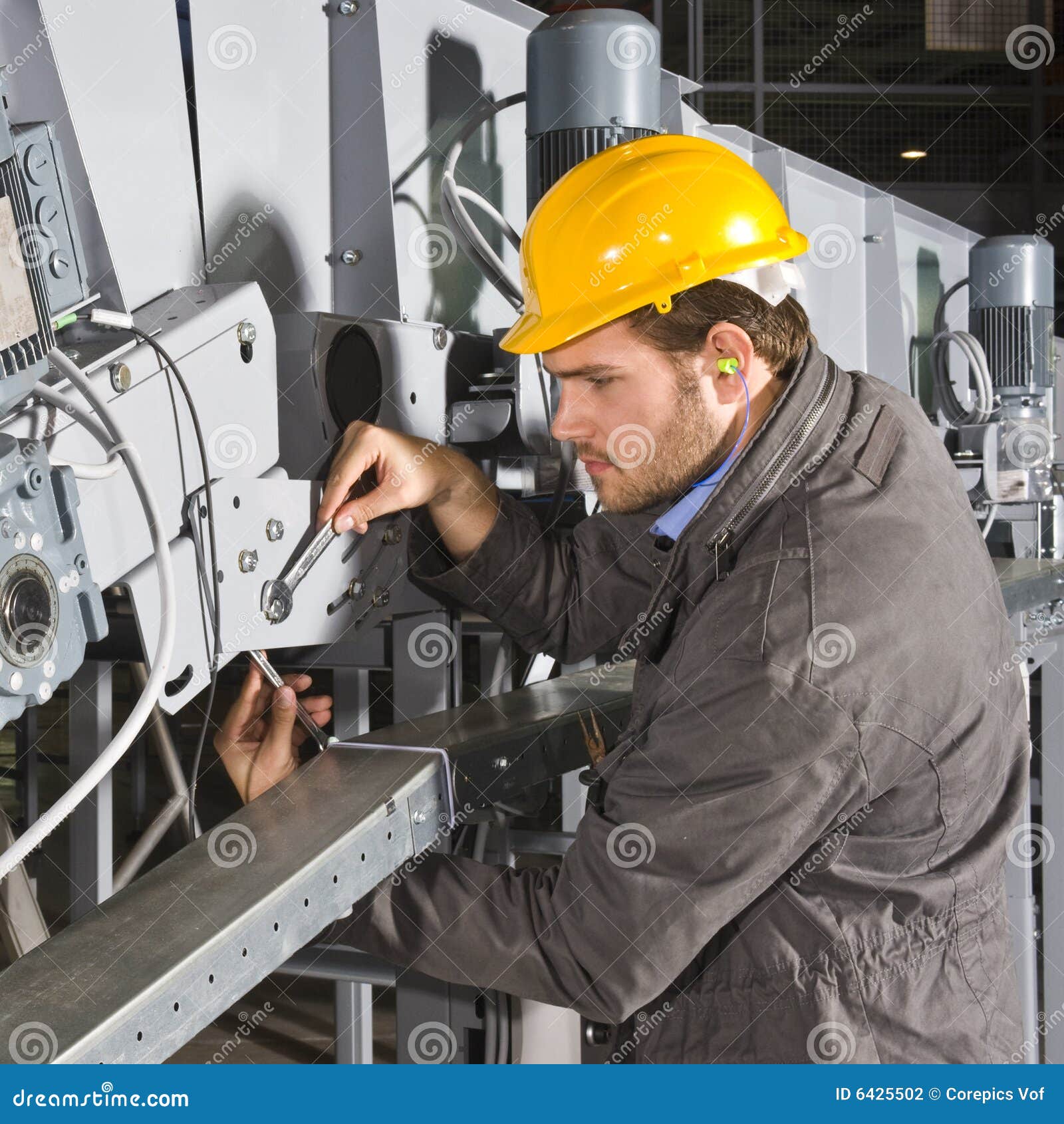 Maintenance Engineer at Work Stock Photo - Image of hand, knob: 6425502