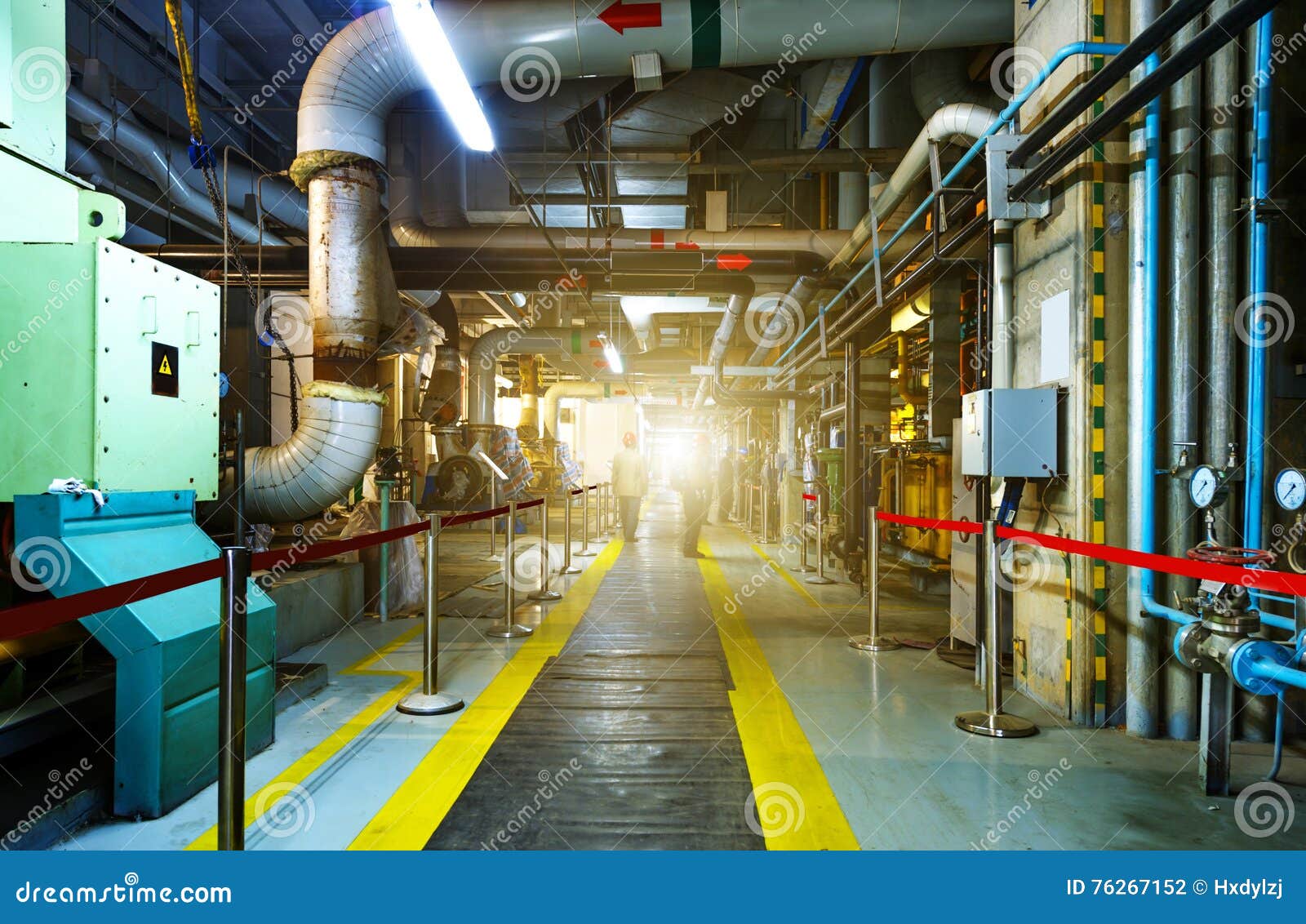 Maintenance Engineers Checking Technical Data of Heating System ...