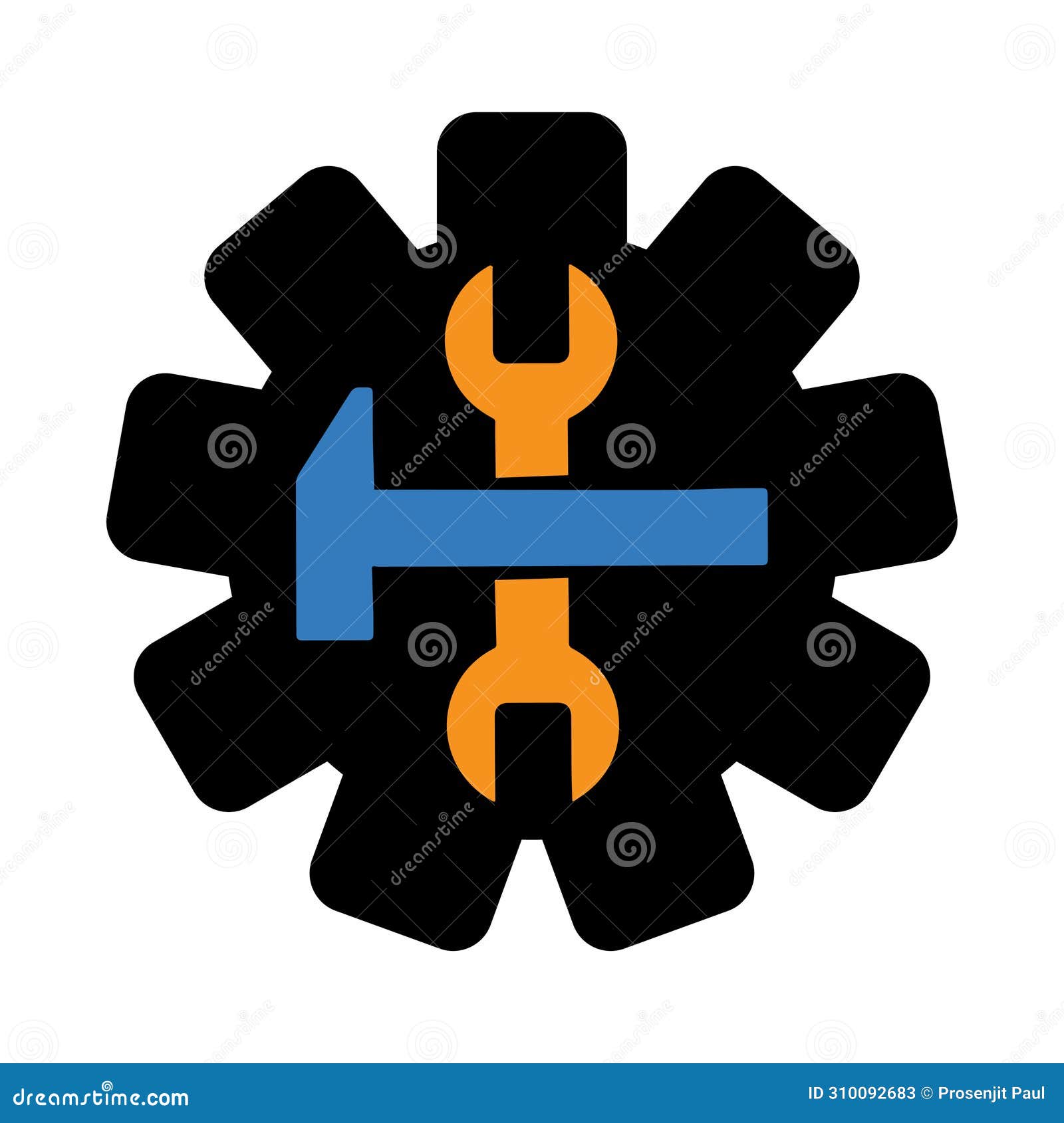 Maintenance, Gear, Setting, Hammer, Wrench, Repair Icon Stock Vector ...