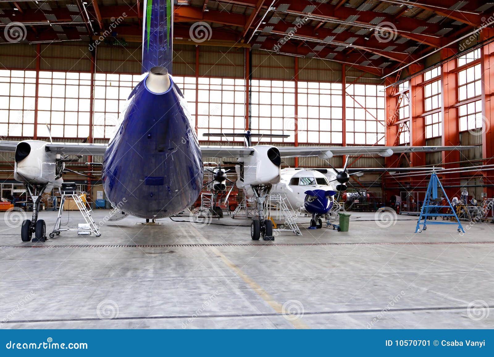 Maintenance hangar. stock image. Image of plane, flight - 10570701